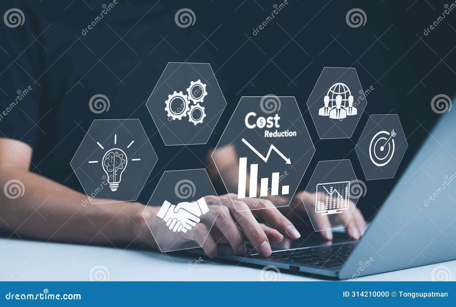 Cost Reduction Concept. Quality Increase and Cost Optimization, Hands ...