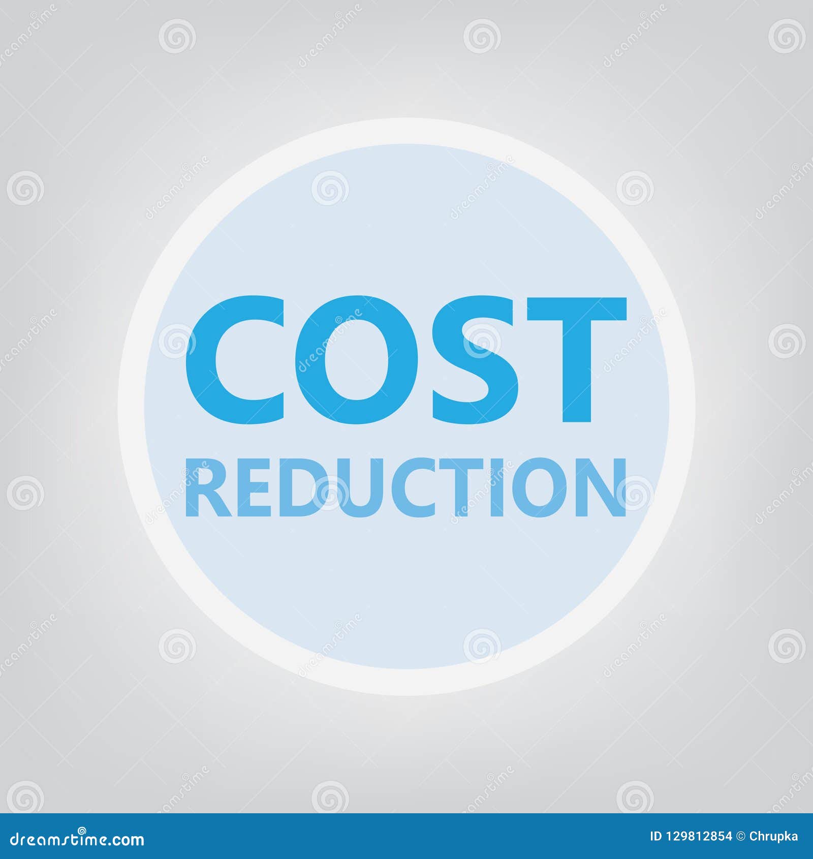 Cost reduction concept stock vector. Illustration of decrease - 129812854