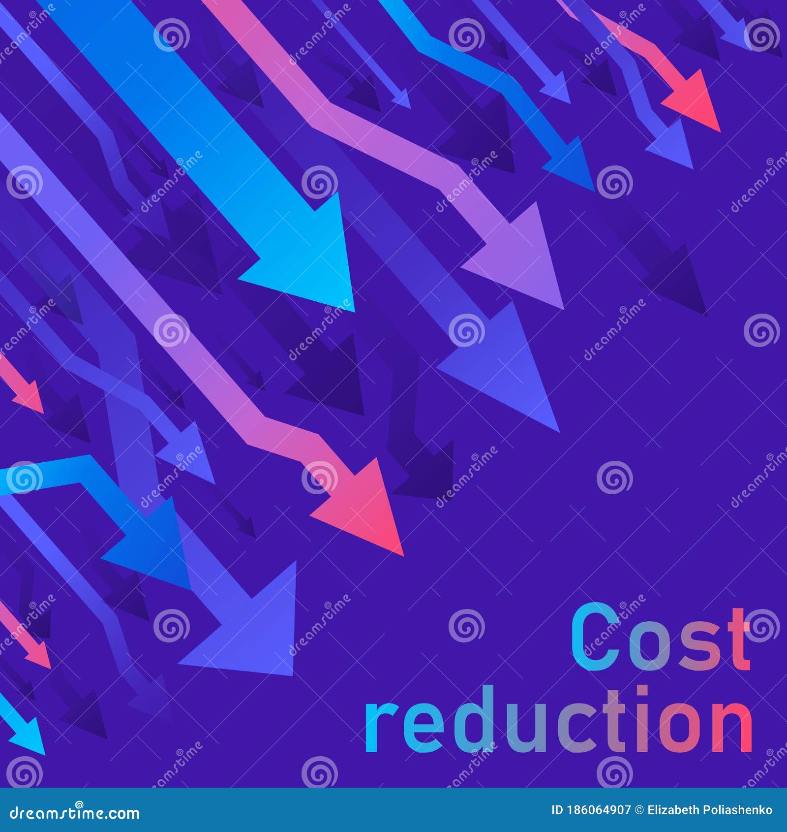 Cost reduction crisis stock vector. Illustration of fall - 186064907