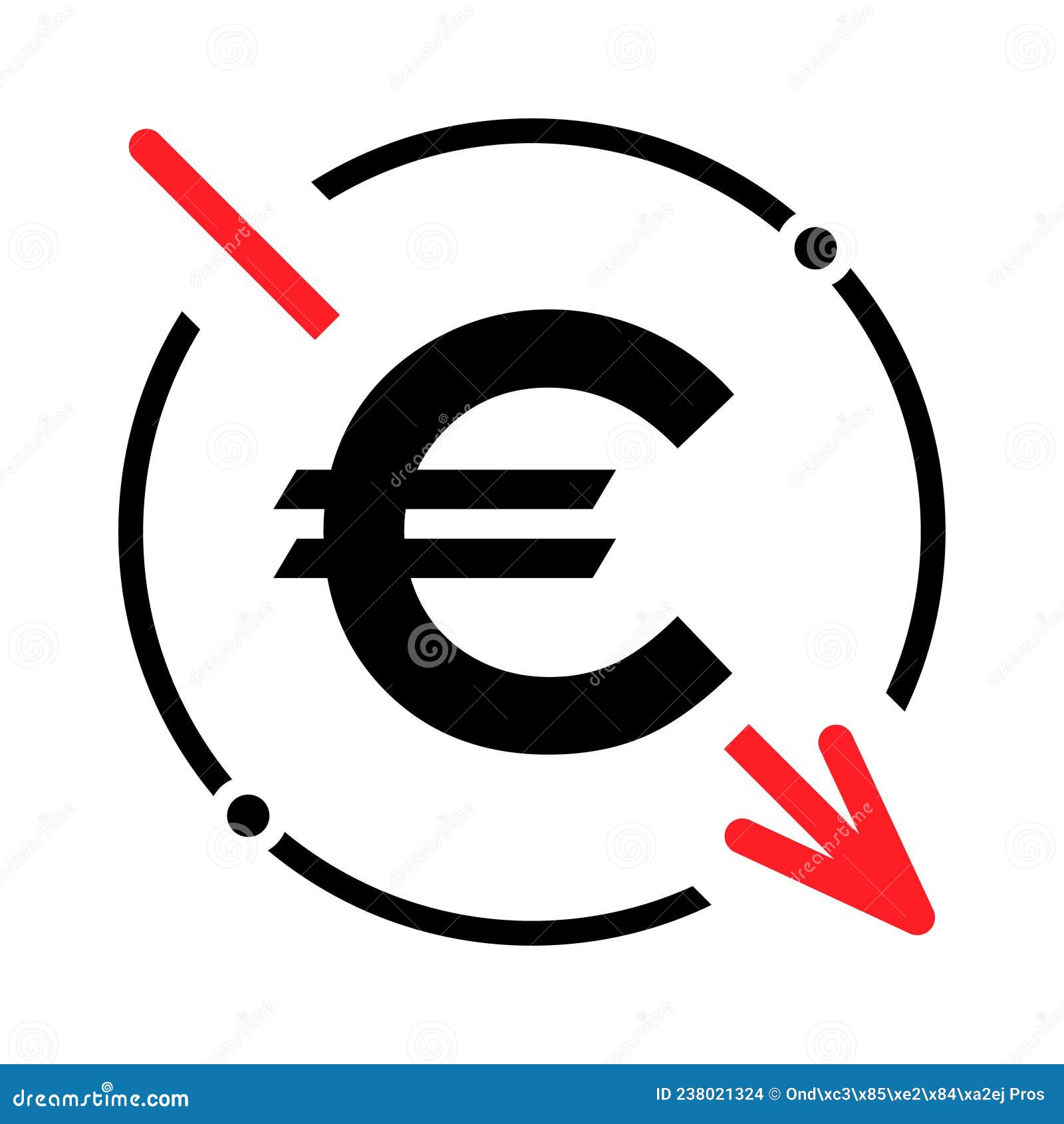 Decrease Euro Graph. Stock Photo | CartoonDealer.com #23476494