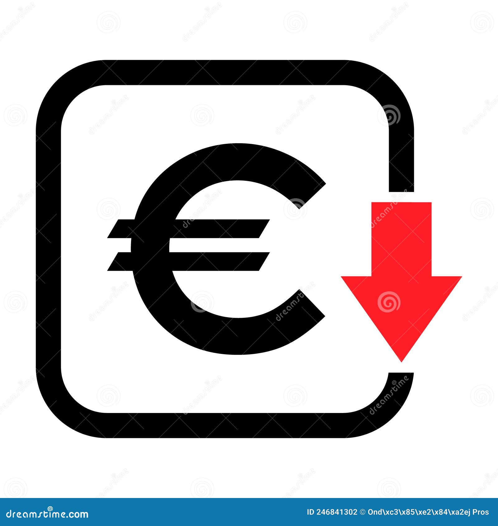Decrease Euro Graph. Stock Photo | CartoonDealer.com #23476494