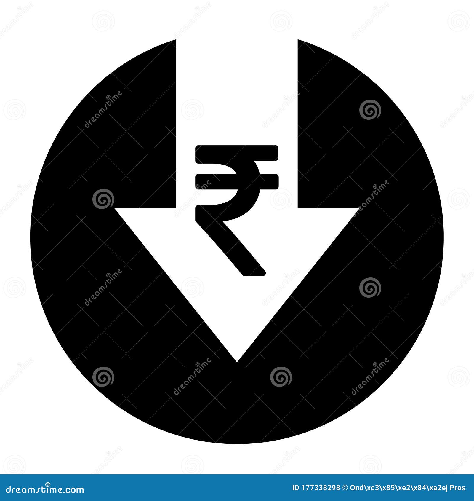 Cost Reduction- Decrease Icon. Vector Symbol Image Isolated on Background Stock Vector ...