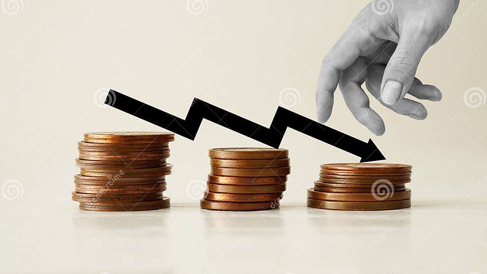Cost Reduction Graph Cost Down and Cost Optimization Stock Photo ...