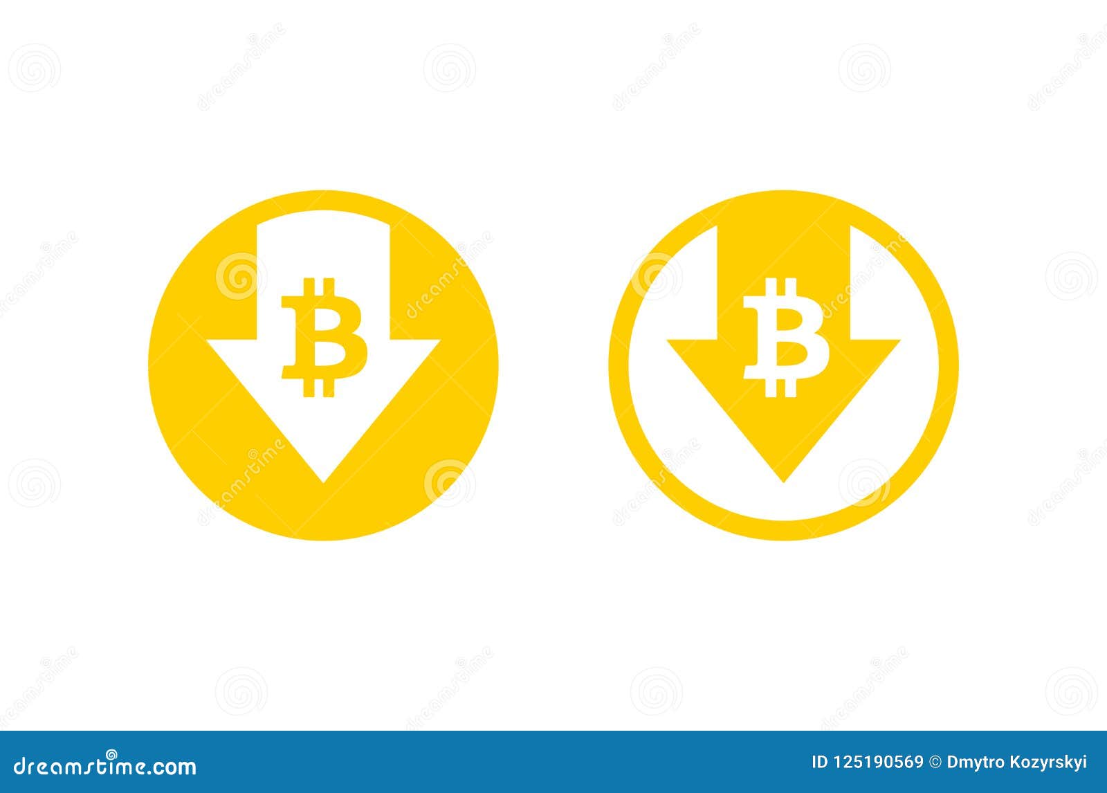 Cost Reduction Icon. Bitcoin. Image Isolated on White Background. Vector Illustration. Stock ...