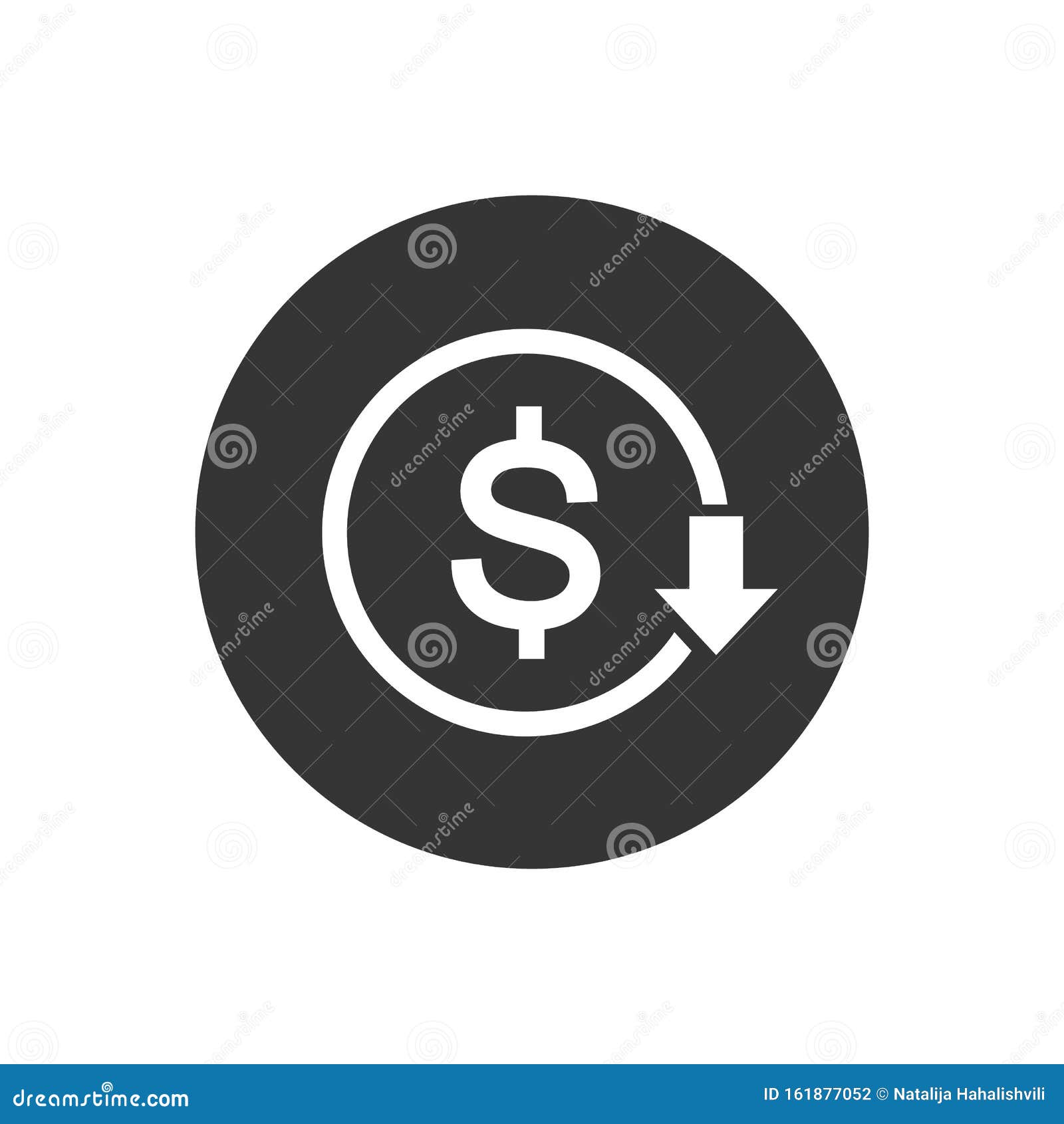 Cost Reduction Icon. Dollar Down Icon Stock Vector - Illustration of ... Cost Reduction Icon. Dollar Down Icon Stock Vector - Illustration of ...