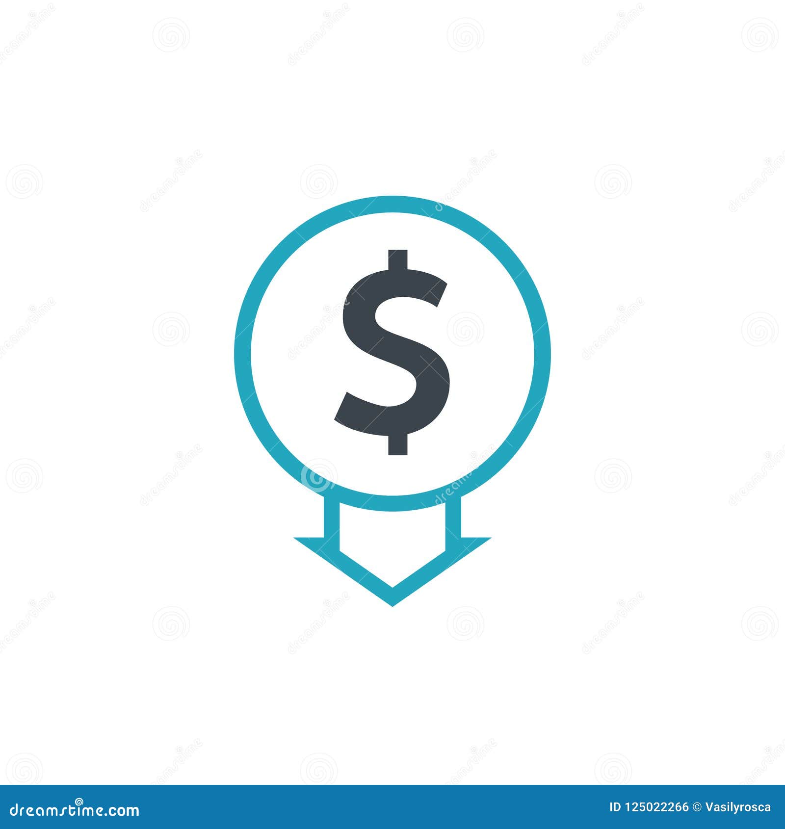 Cost Reduction Icon Dollar. Price Decrease Arrow Symbol Stock Vector ... Cost Reduction Icon Dollar. Price Decrease Arrow Symbol Stock Vector ...