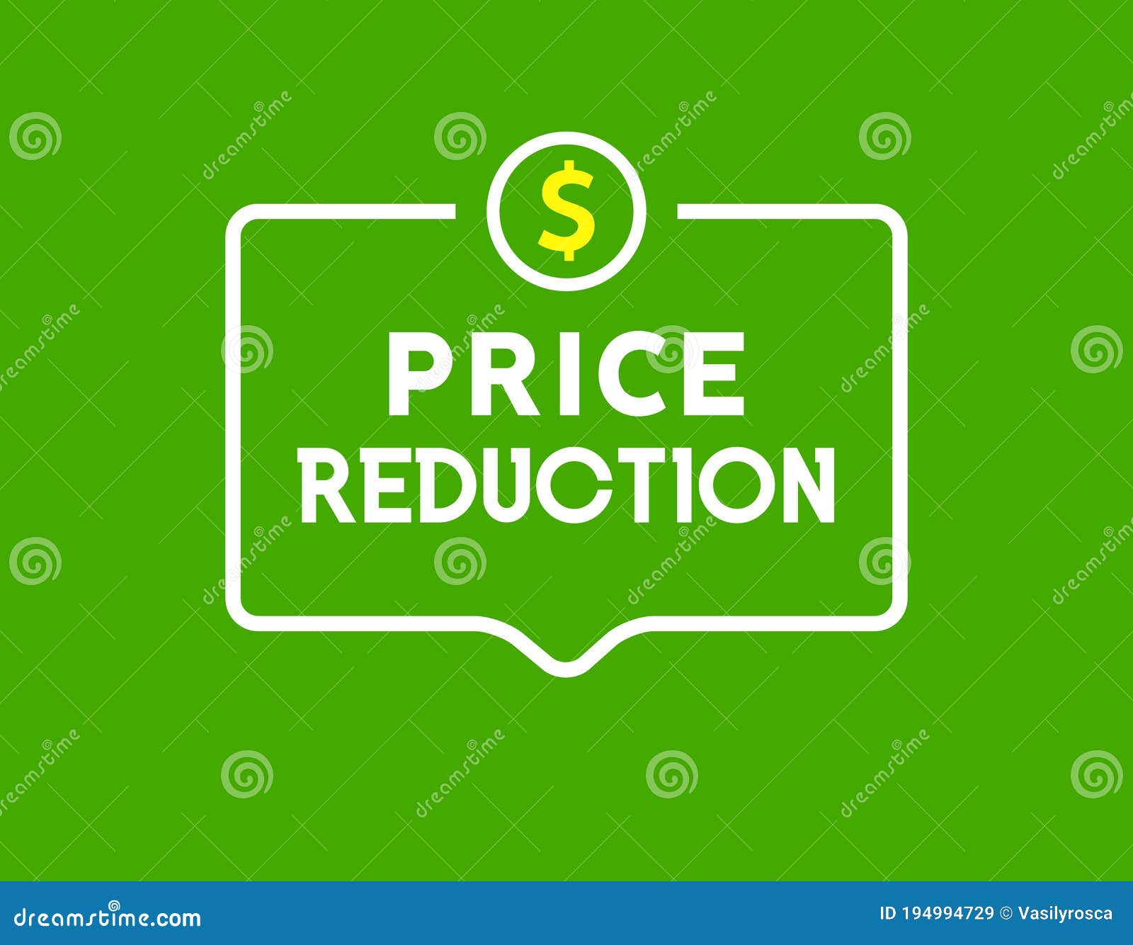 Cost Reduction Icon Dollar. Price Decrease Arrow Symbol Stock Vector ...