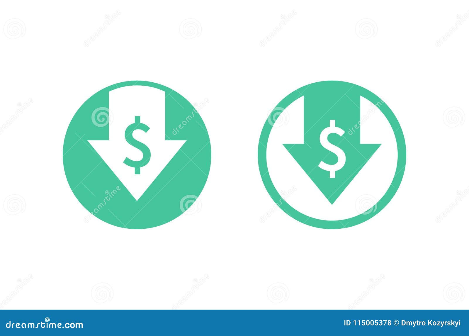 Cost Reduction Icon. Image Isolated on White Background. Vector ...