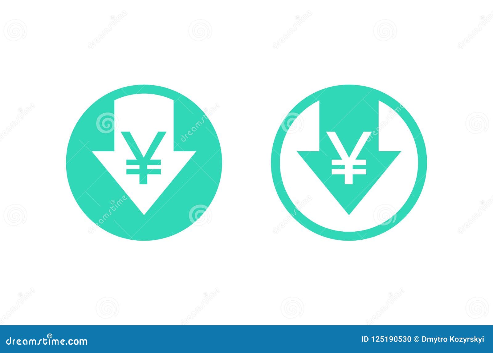 Cost Reduction Icon. Yuan. Image Isolated on White Background. Vector Illustration. Stock Vector ...