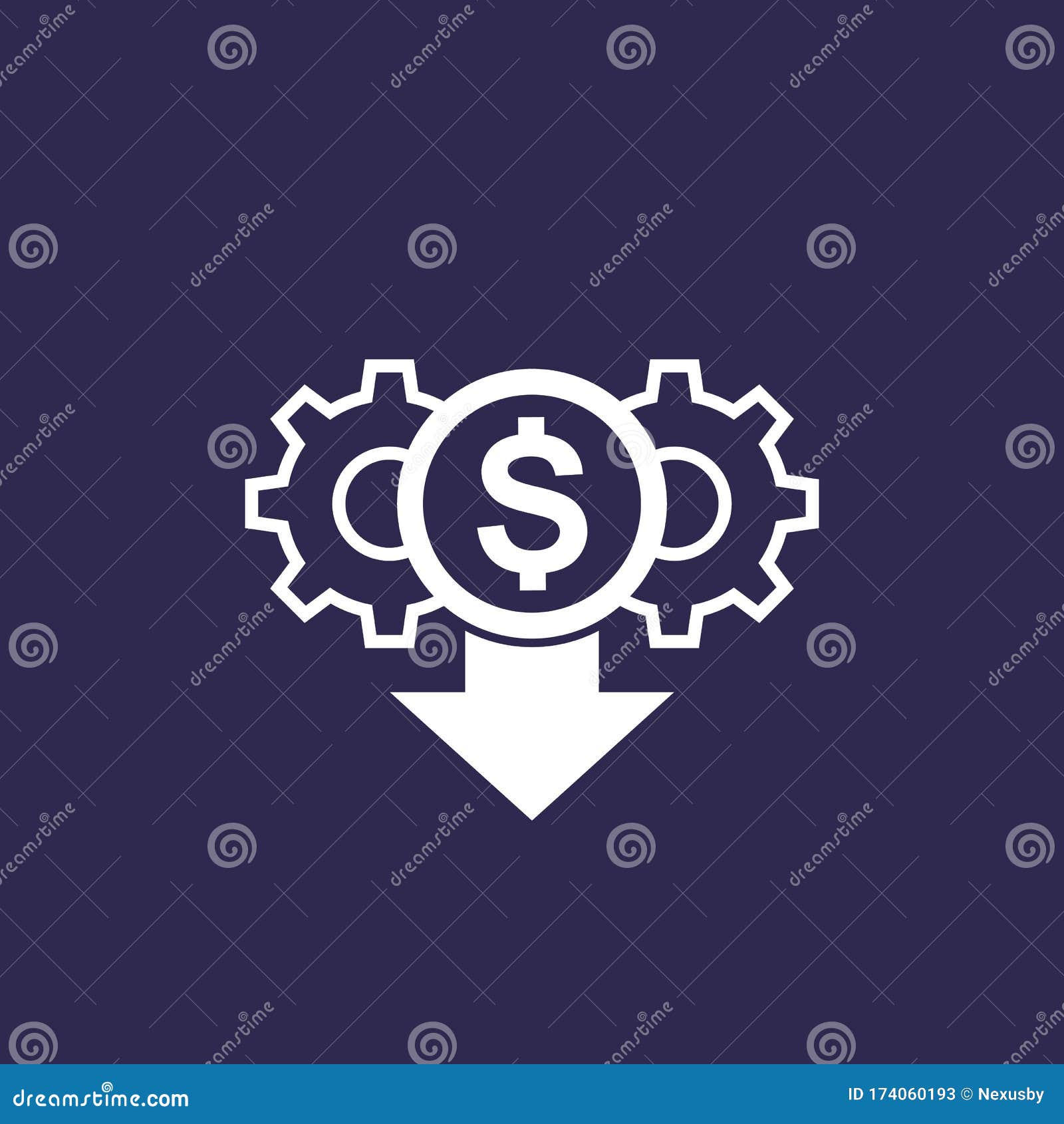 Cost Reduction, Reduce, Vector Icon Stock Illustration - Illustration ...