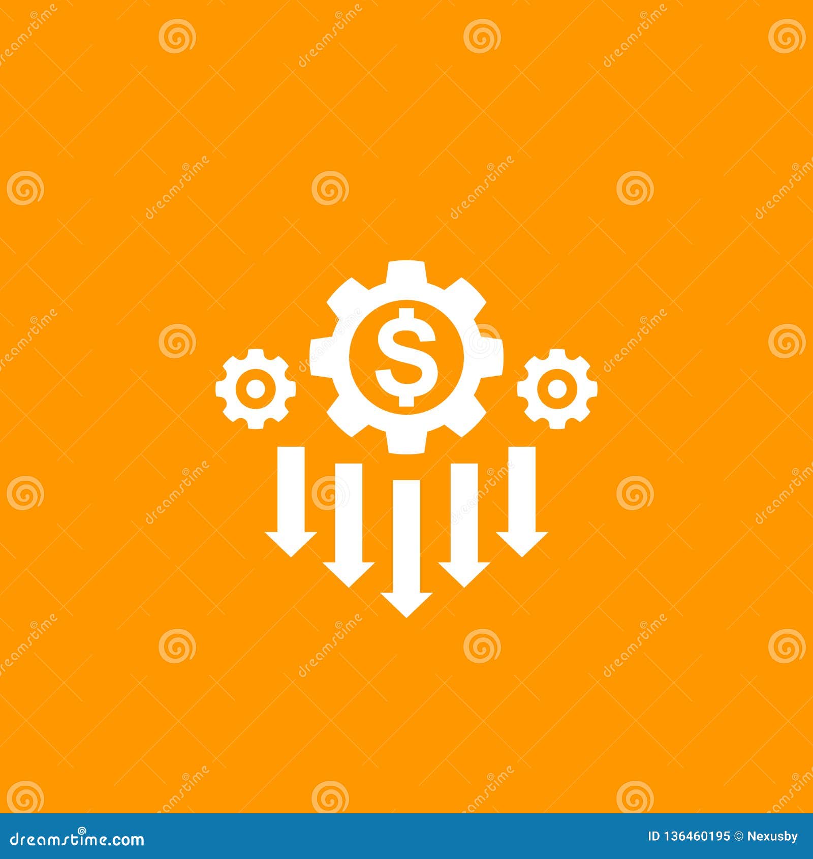 Cost Reduction Strategy Icon Stock Vector - Illustration of price ...