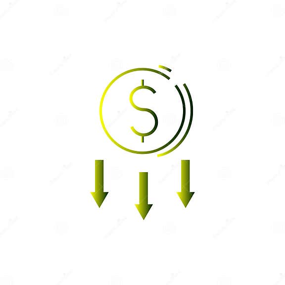 Cost Reduction Vector Icon, Reducing Stock Vector - Illustration of ...