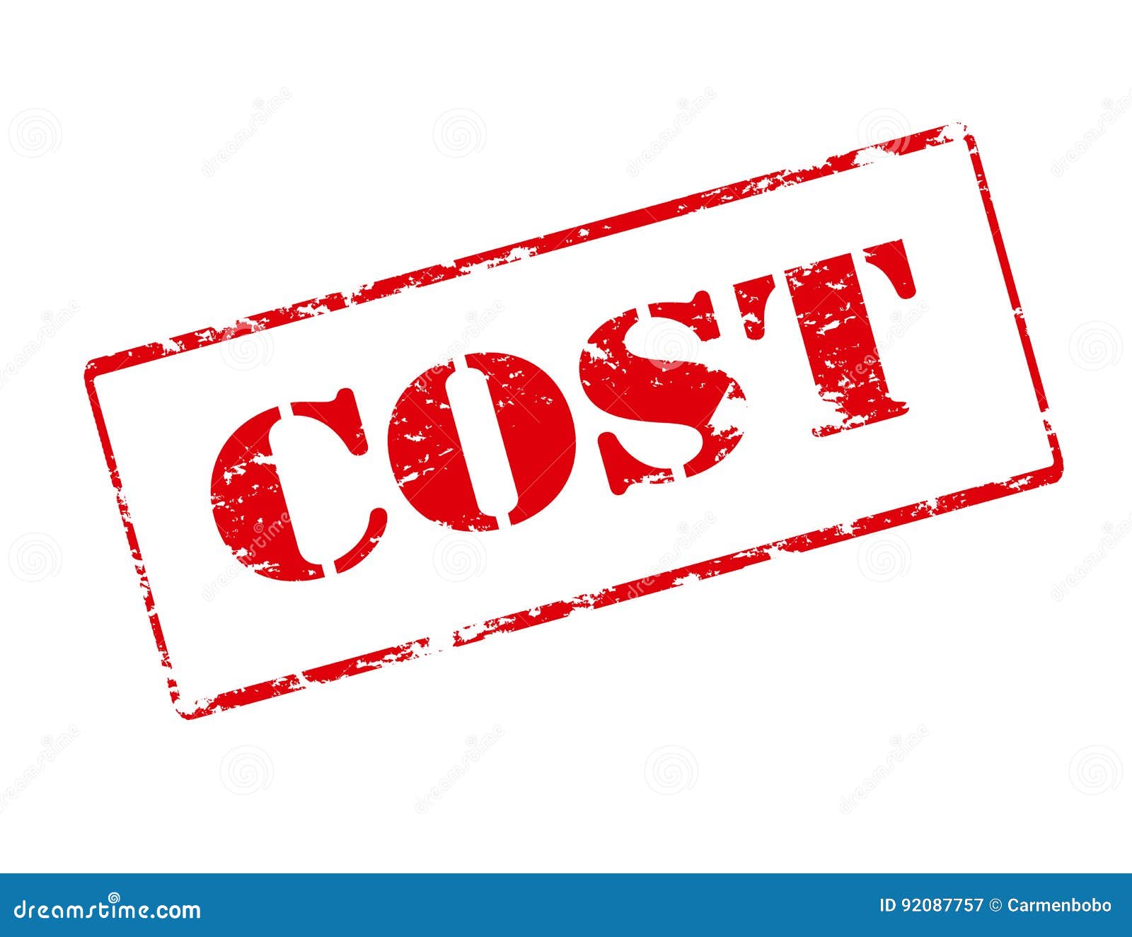 Cost stock illustration. Illustration of rectangular - 92087757