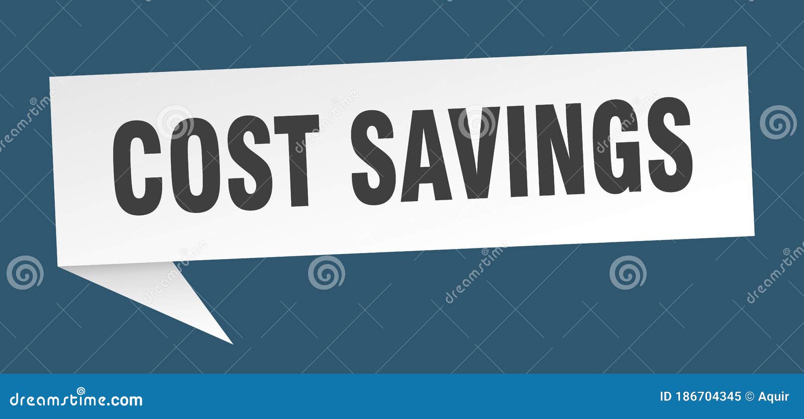 Cost Savings Banner. Cost Savings Speech Bubble Stock Vector ...