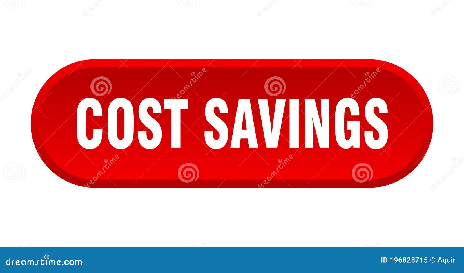 Cost Savings Button. Rounded Sign on White Background Stock Vector ...