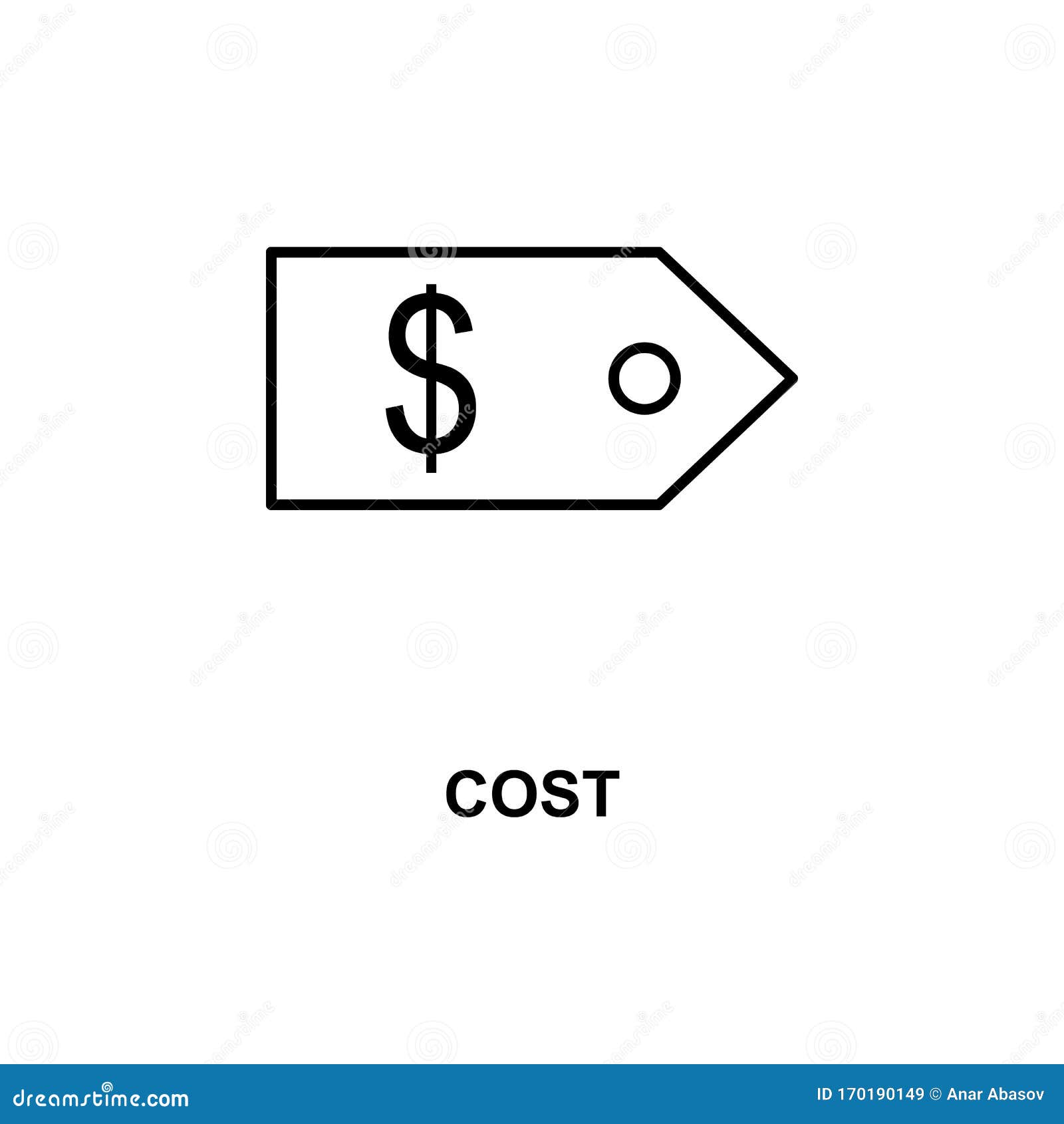 Cost Sign Icon. Element of Simple Web Icon with Name for Mobile Concept ...
