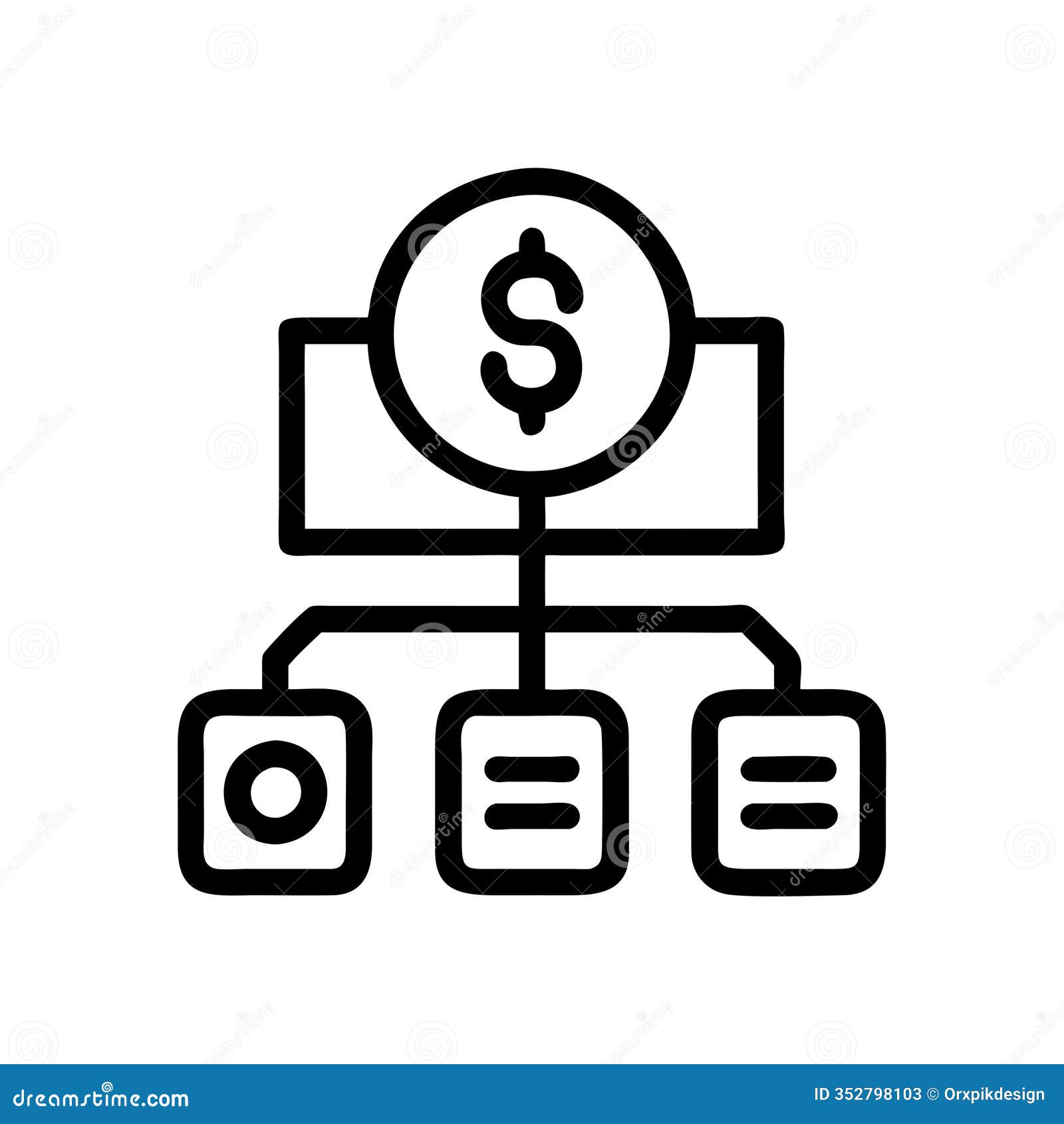 Cost Structure Icon stock vector. Illustration of achievement - 352798103