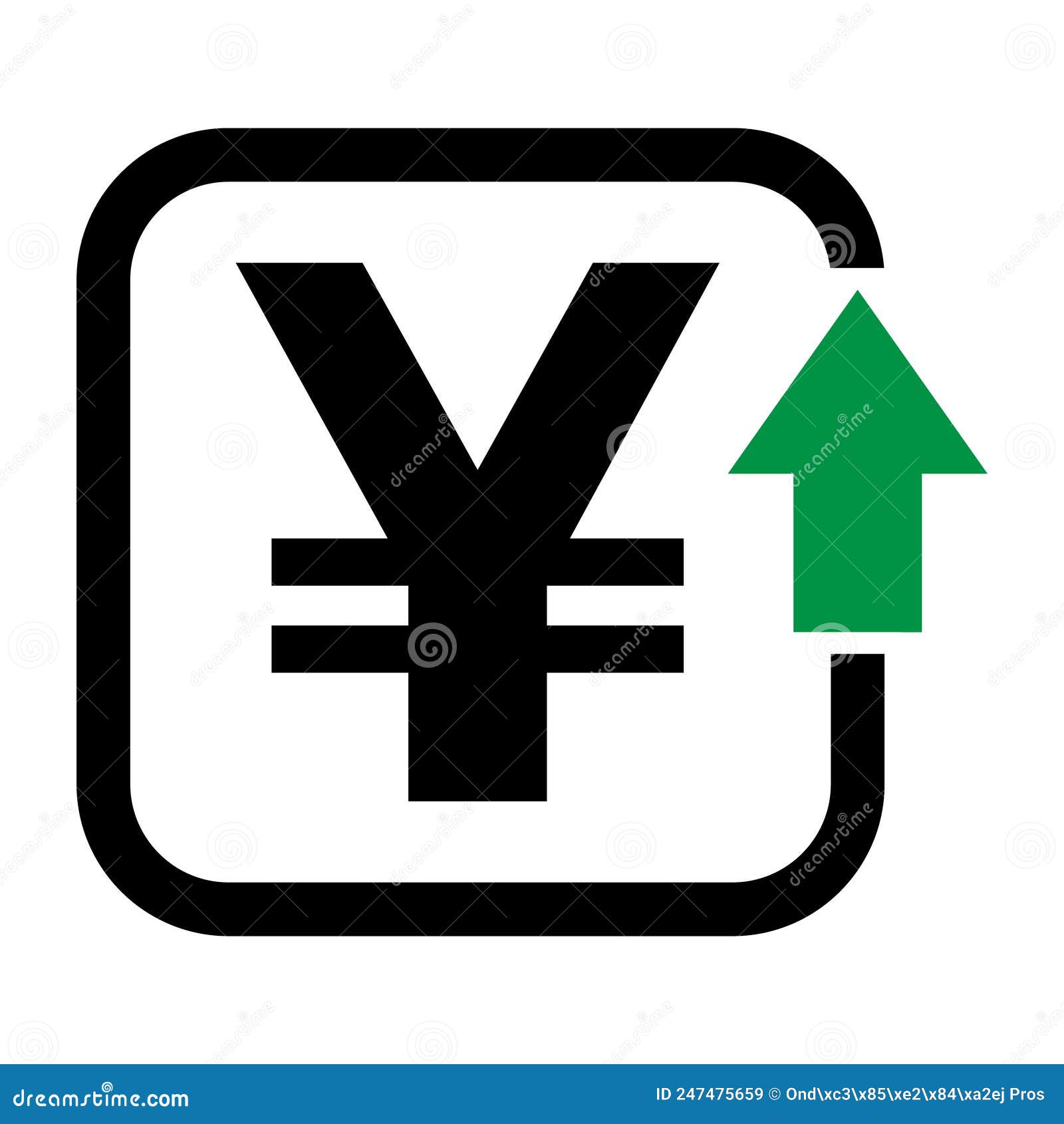 Cost Symbol Yuan Increase Icon. Income Vector Symbol Image Isolated on Background Stock Vector ...