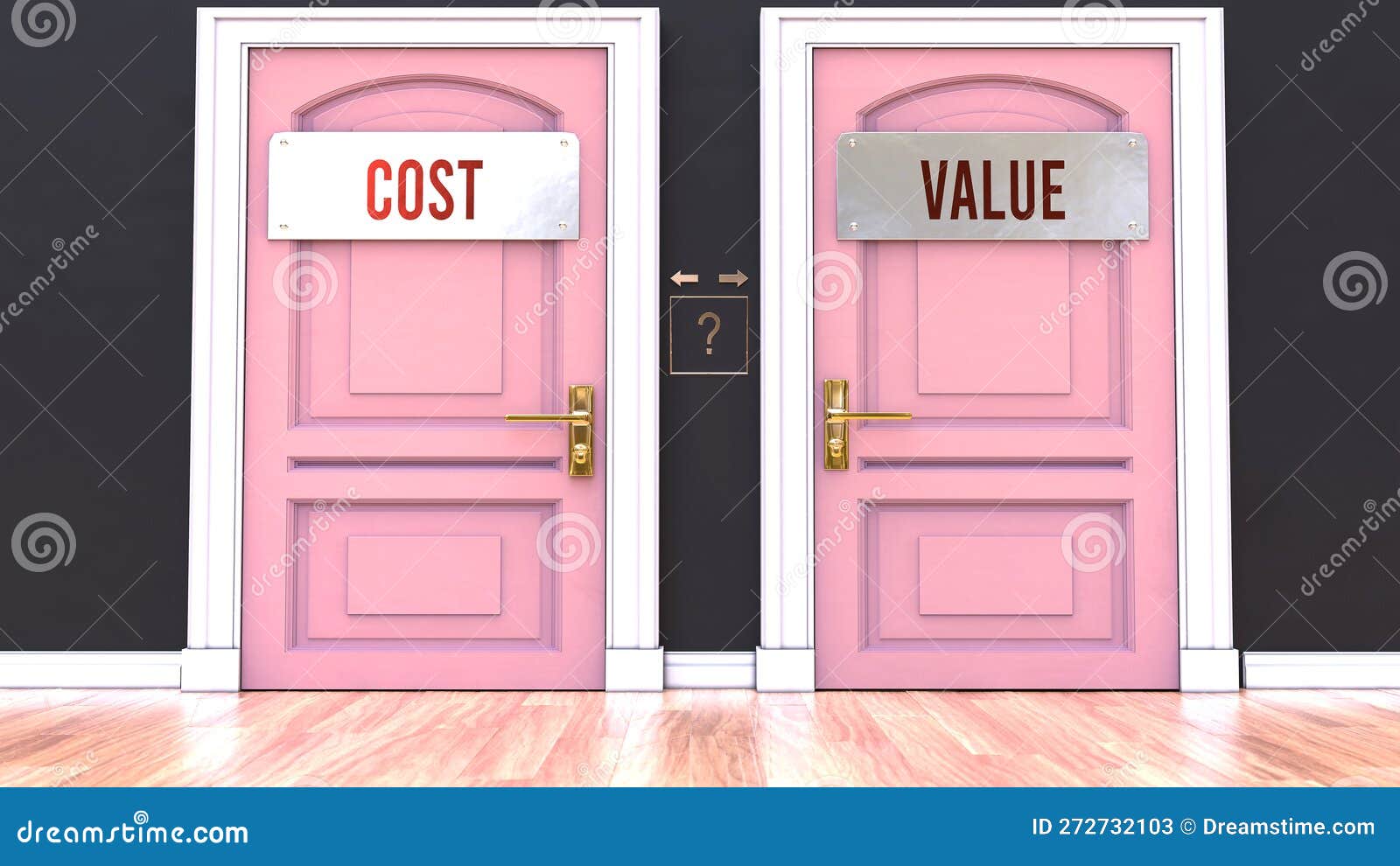 Cost or Value - Making a Choice Stock Illustration - Illustration of ...