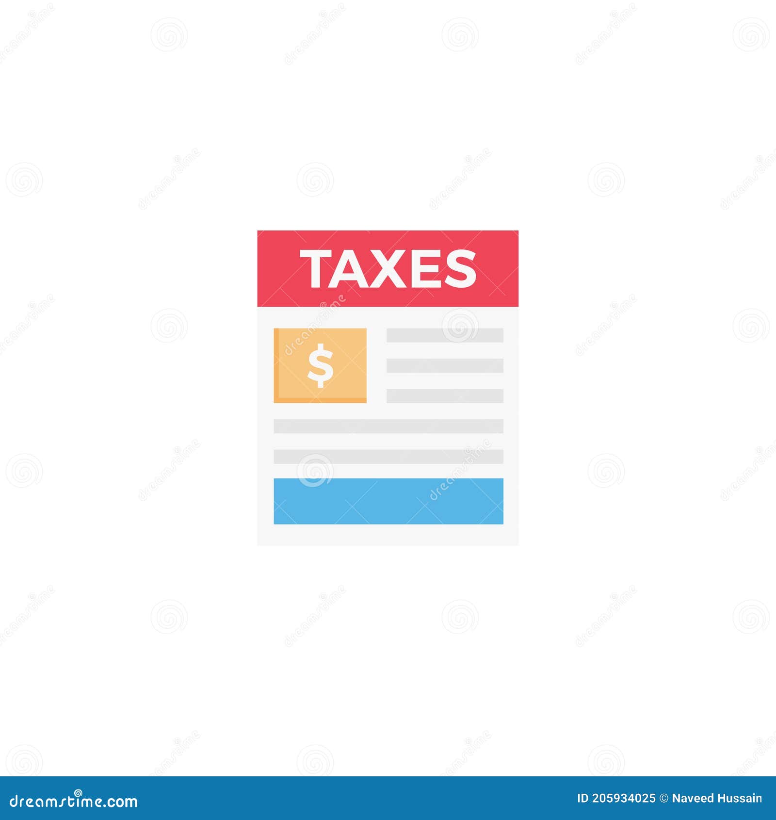 Cost Vector Flat Colour Icon Stock Vector - Illustration of return ...