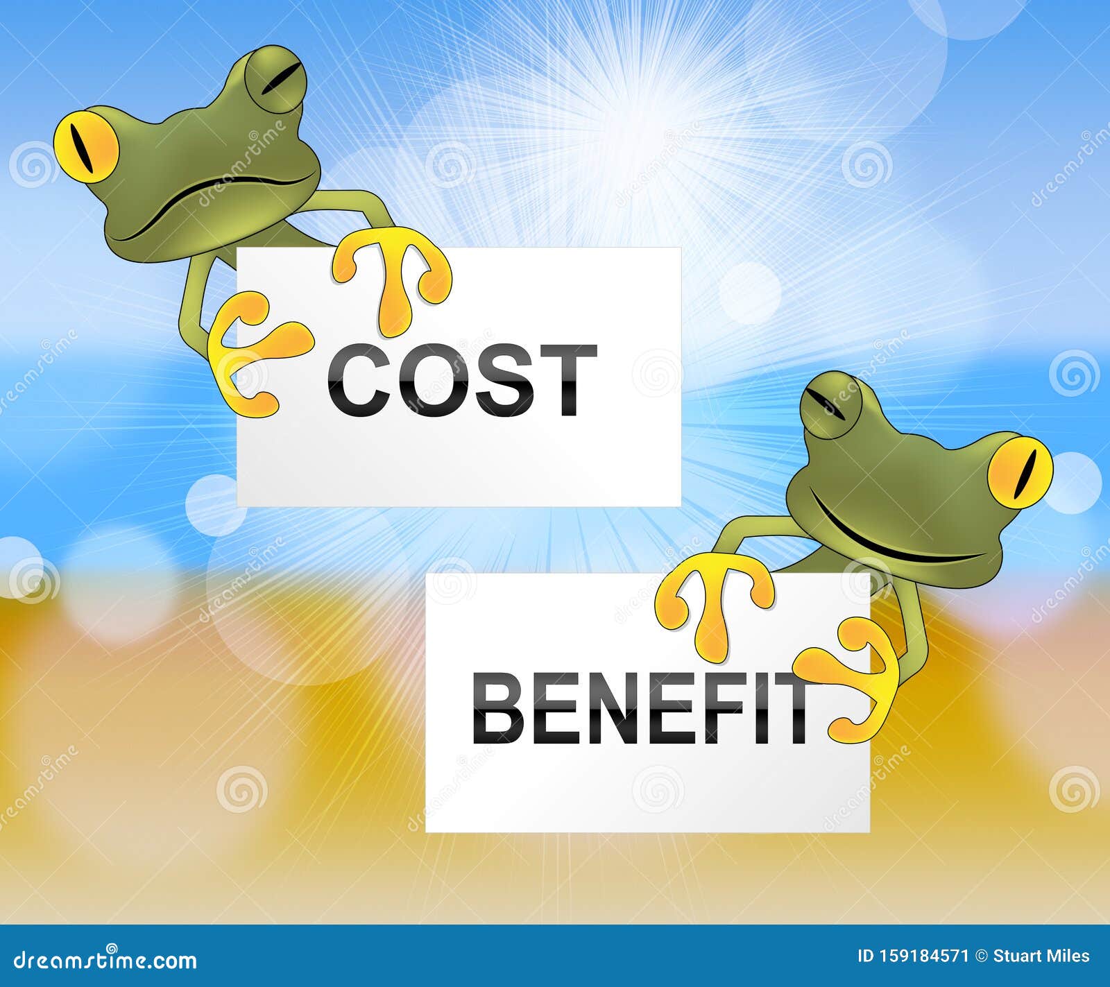 Cost Vs Benefit Frogs Mean Comparing Price Against Value - 3d ... Cost Vs Benefit Frogs Mean Comparing Price Against Value - 3d ...