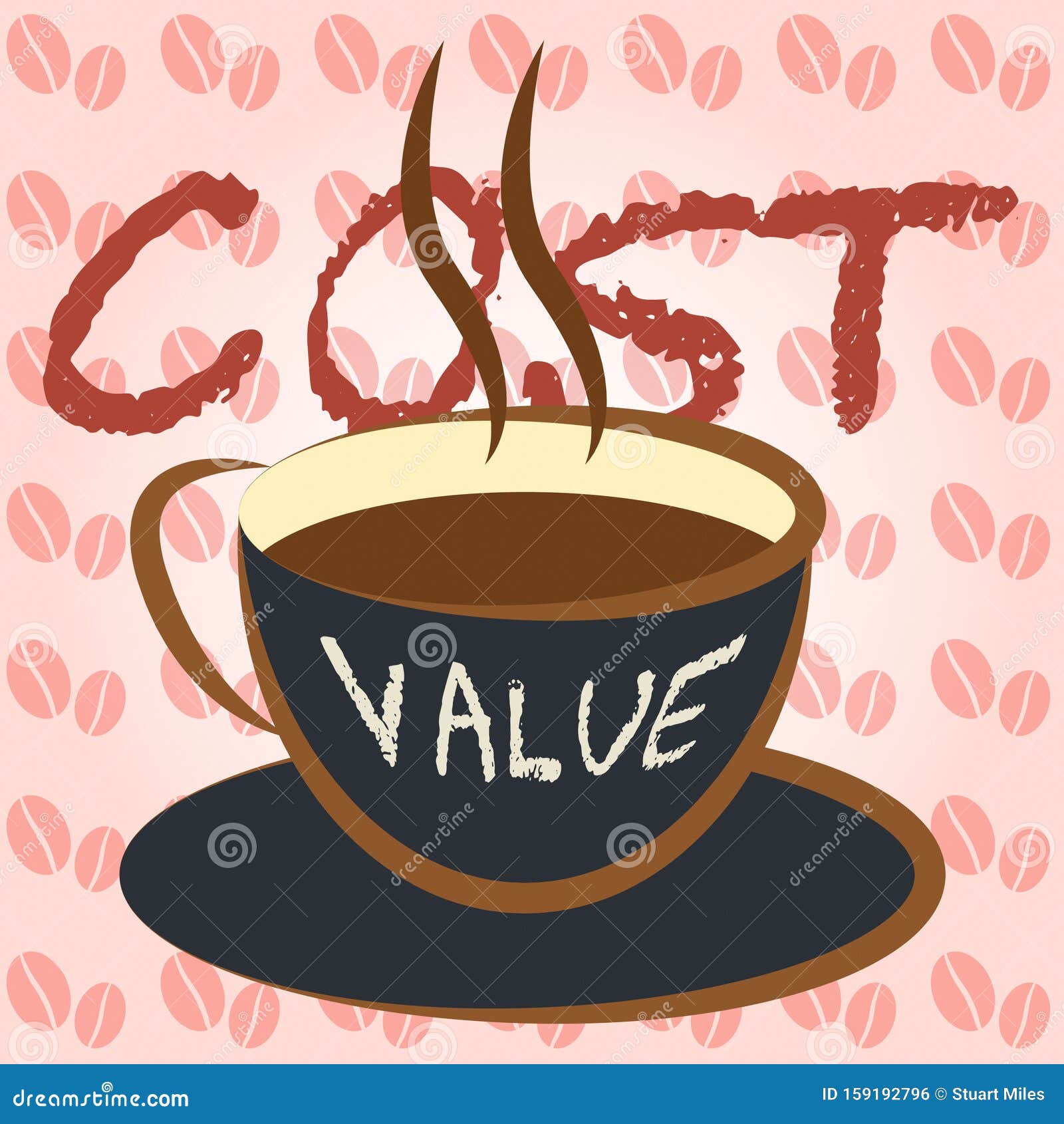 Cost Vs Value Coffee Denotes Return on Investment Roi - 3d Illustration ... Cost Vs Value Coffee Denotes Return on Investment Roi - 3d Illustration ...