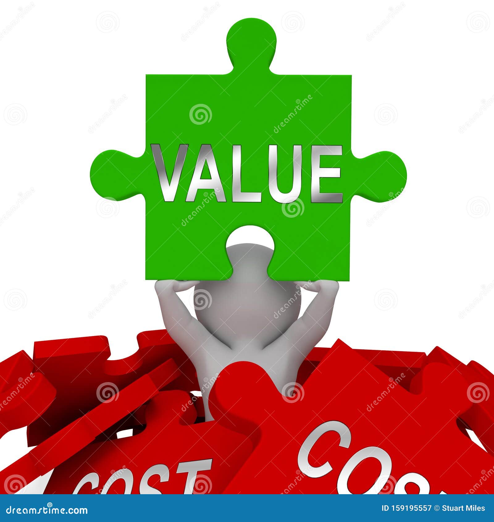 Cost Vs Value Jigsaw Denotes Return on Investment Roi - 3d Illustration ... Cost Vs Value Jigsaw Denotes Return on Investment Roi - 3d Illustration ...