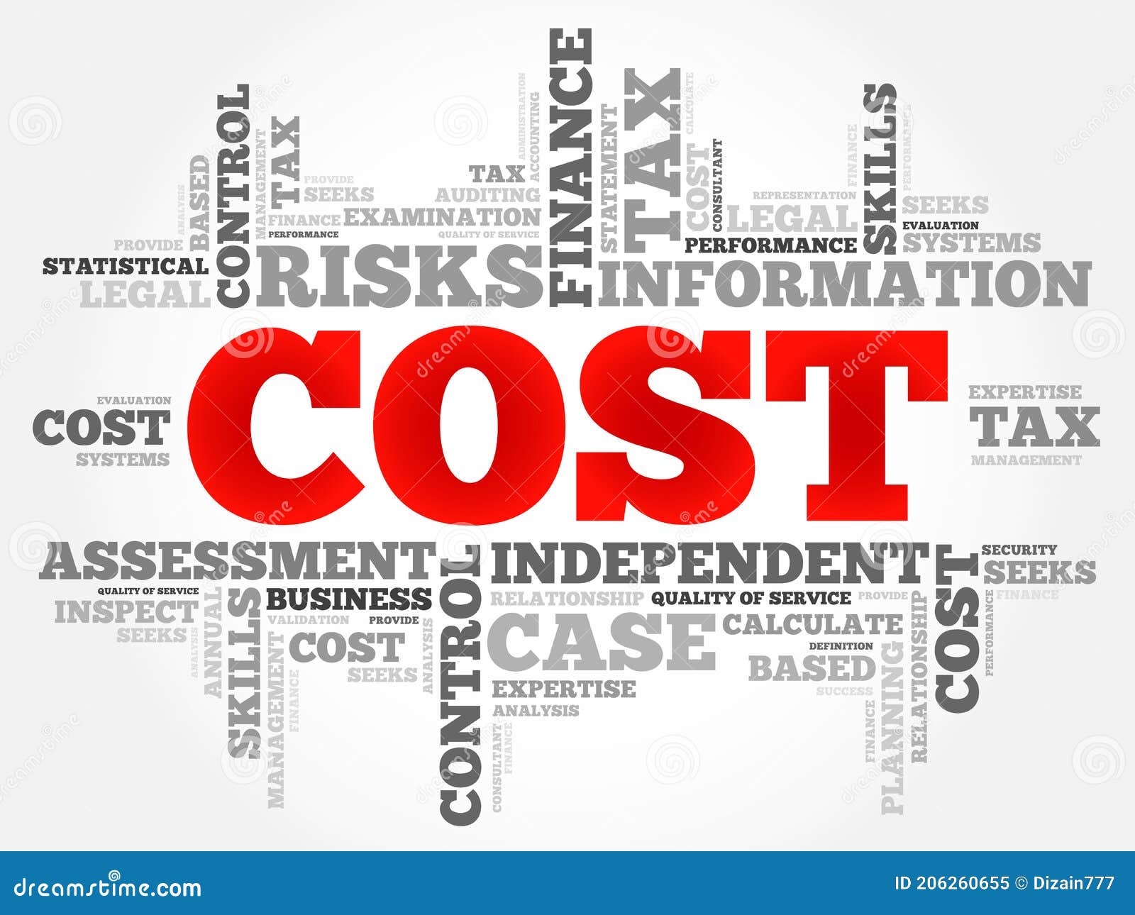 Cost word cloud stock illustration. Illustration of recession - 206260655
