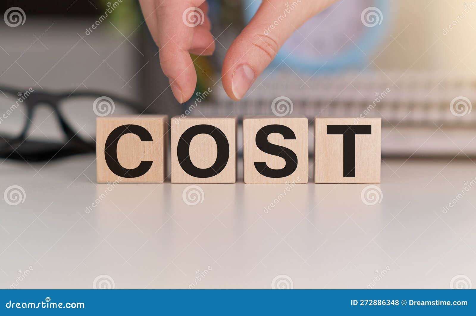 COST Word Of Wooden Alphabet Letters. Business And Idea Royalty-Free ...