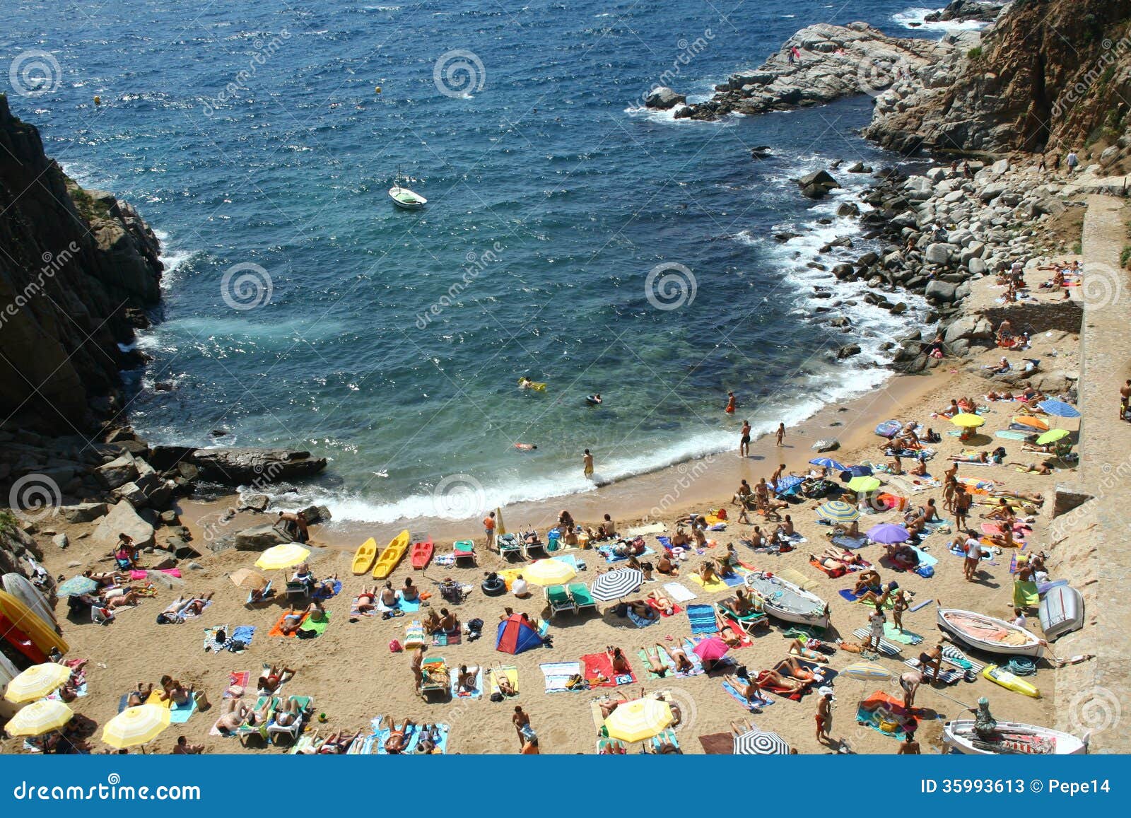Costa Brava beach editorial stock photo. Image of happy - 35993613