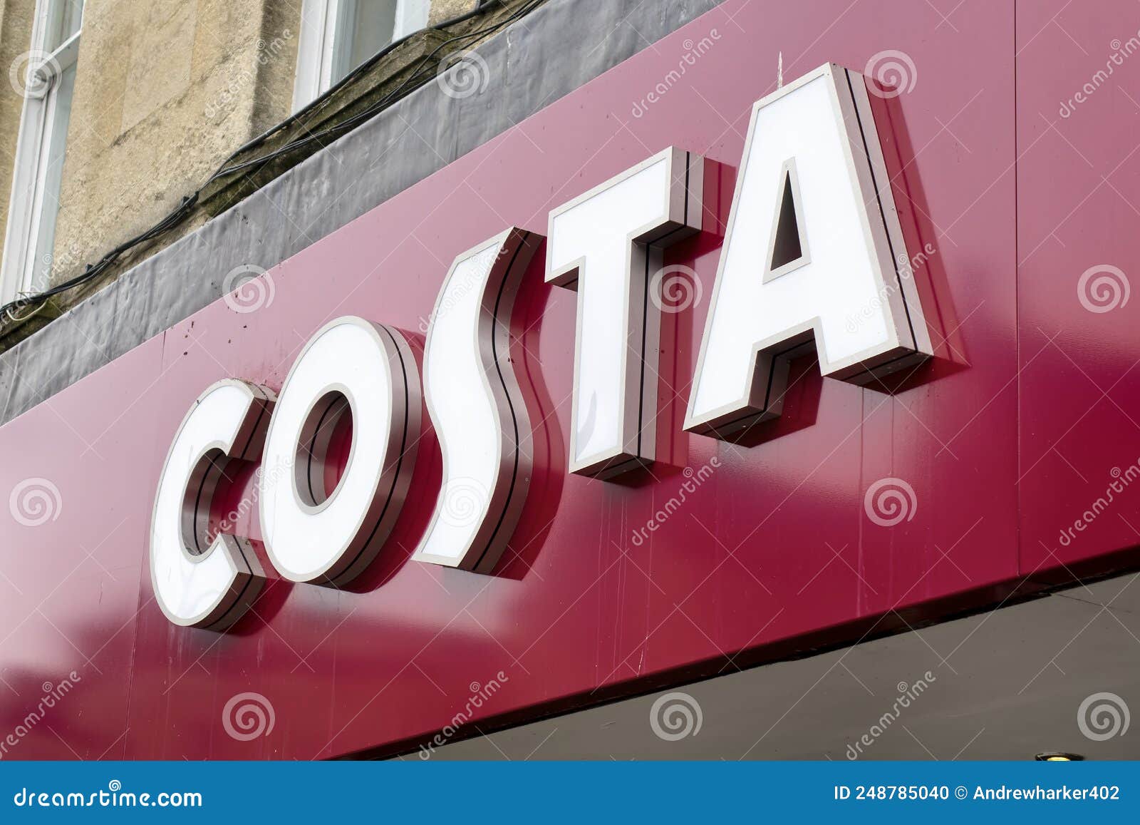 Costa Coffee Storefront Sign, Warminster, Wiltshire, UK Editorial Image ...