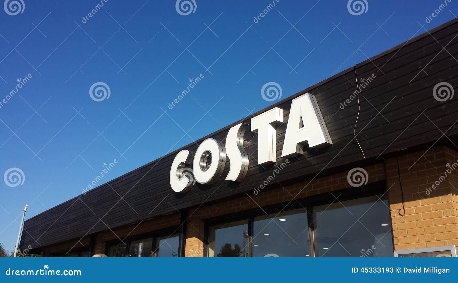 Costa Coffee sign editorial stock photo. Image of external - 45333193