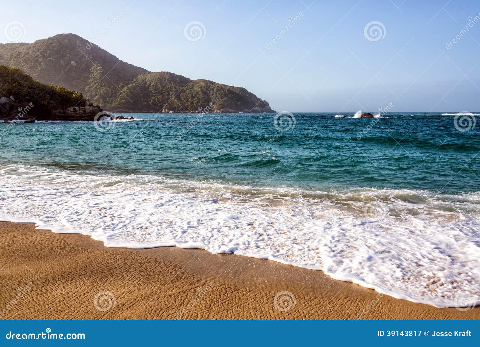 Costa colombiana imagen de archivo. Imagen de arena, caribe - 39143817