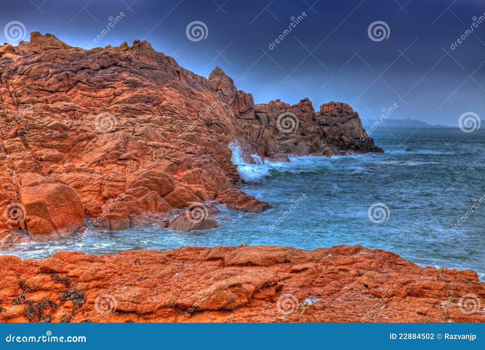 Costa Cor-de-rosa Do Granito Foto de Stock - Imagem de costa, exterior ...