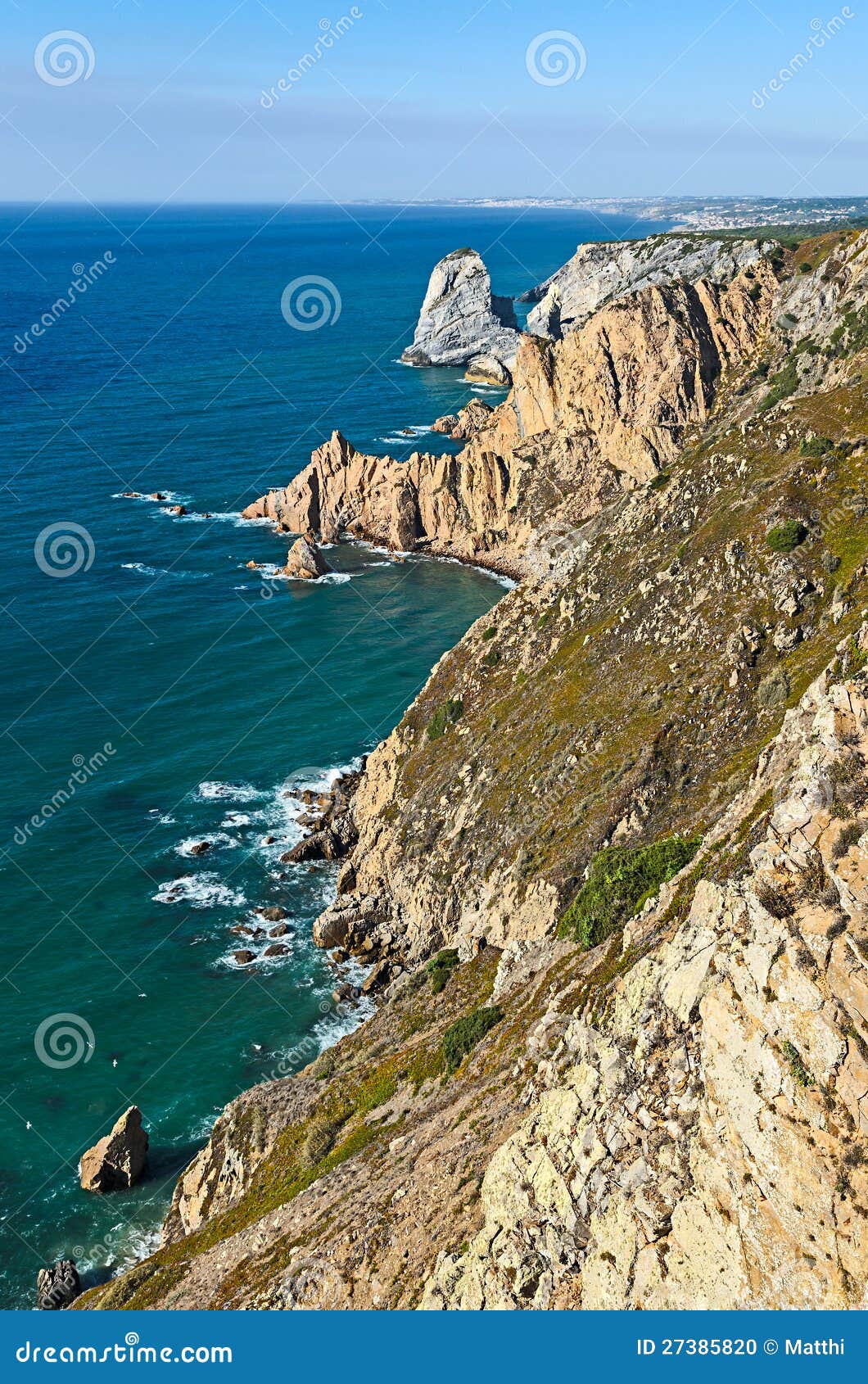 Costa Costa En Cabo DA Roca, Portugal Foto de archivo - Imagen de ...