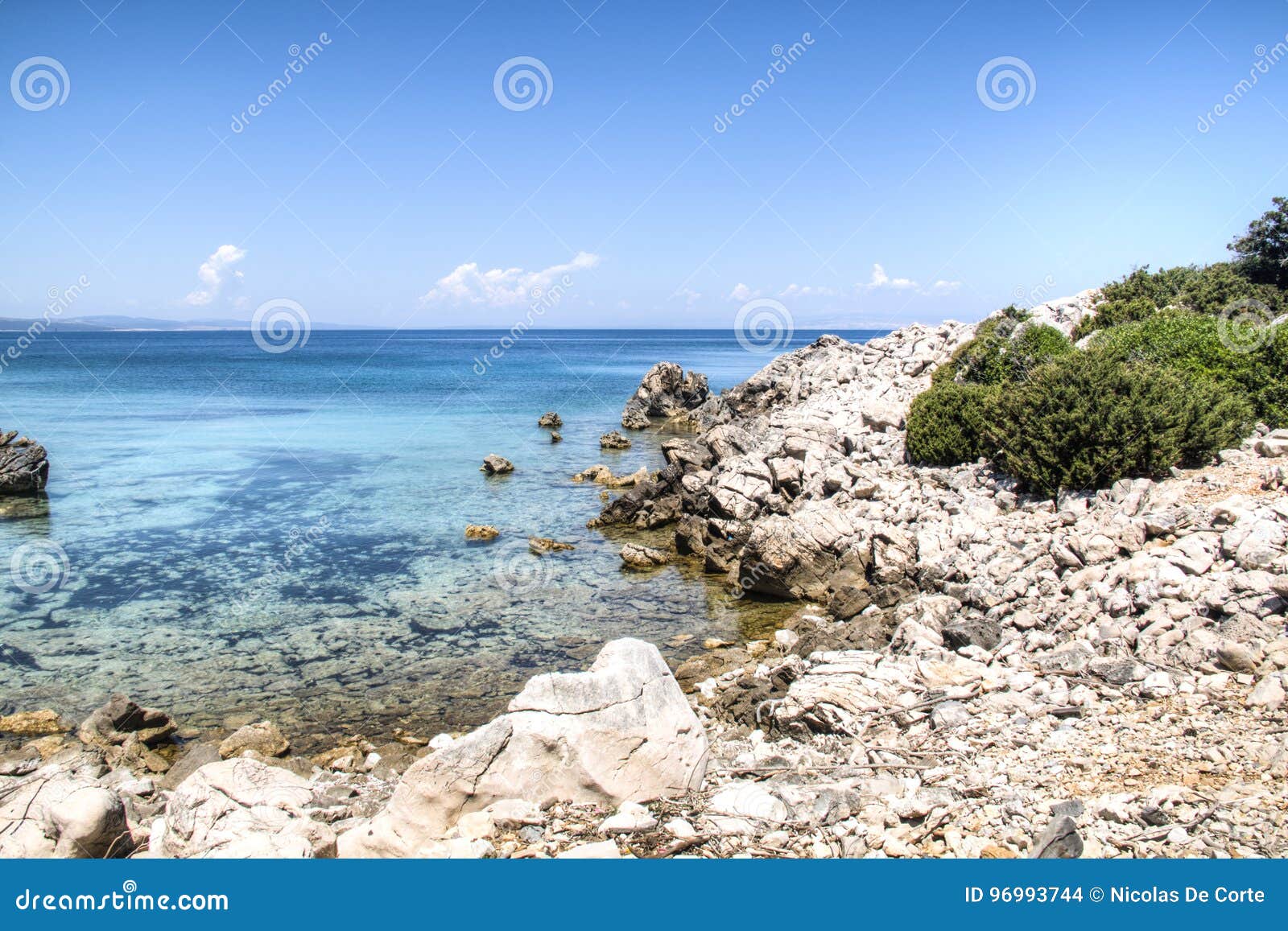 Costa De La Isla De Cres, Croacia Foto de archivo - Imagen de océano ...