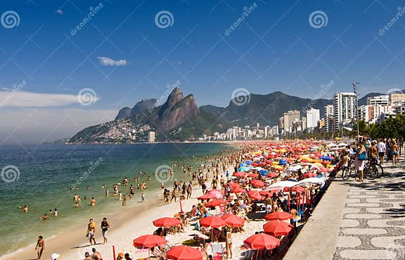 Costa de Rio de Janeiro fotografía editorial. Imagen de horizonte ...