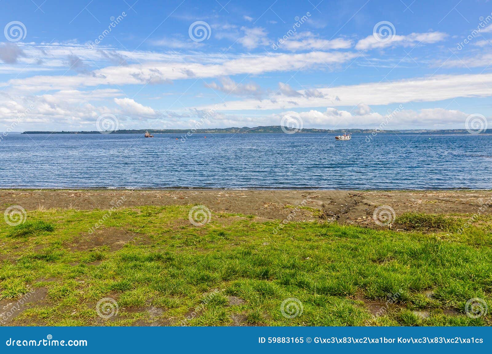 Costa, Isla De Chiloe, Chile Imagen de archivo - Imagen de aislado ...