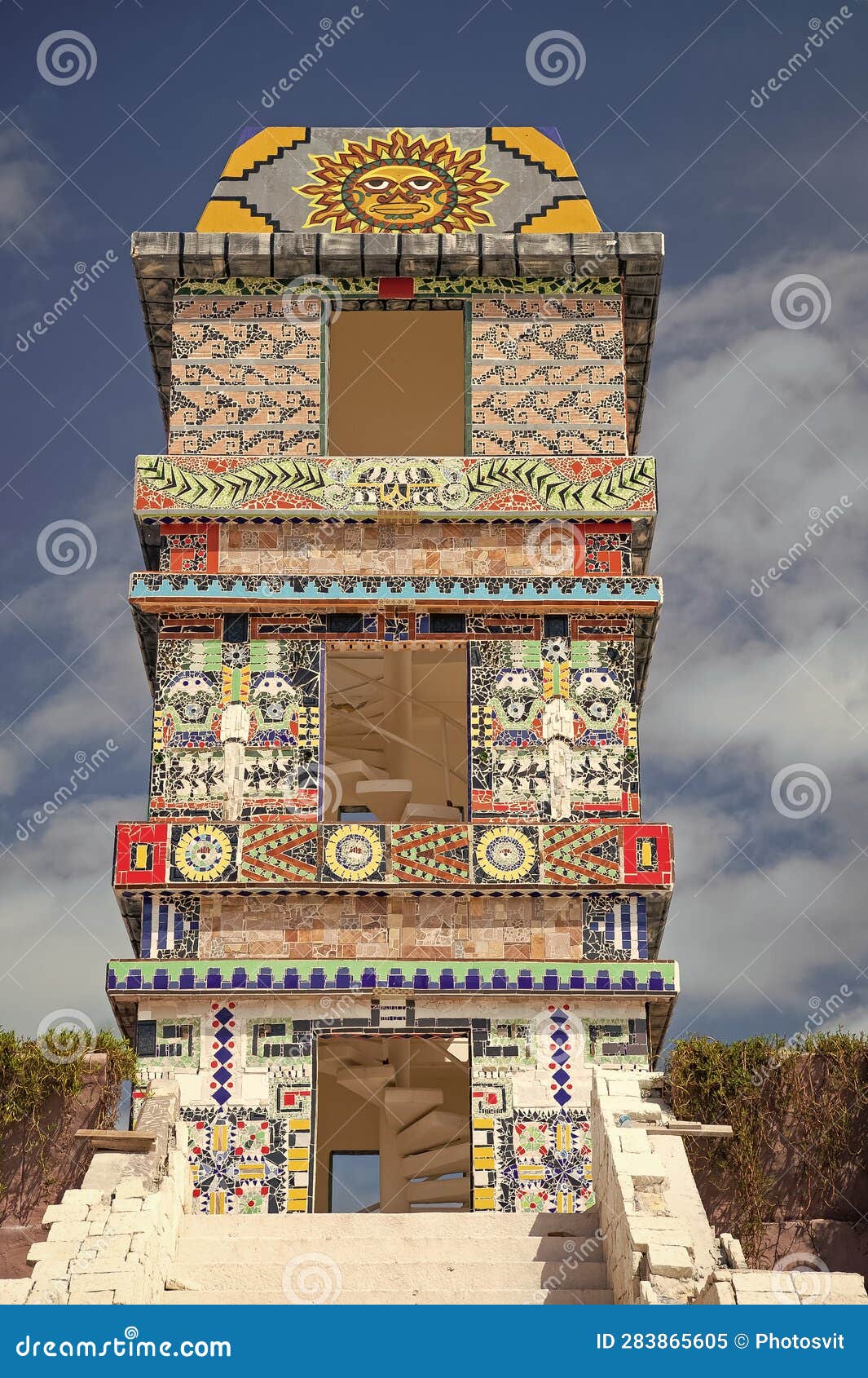 Costa Maya, Mexico - December 19, 2015: Maya Tower Building ...