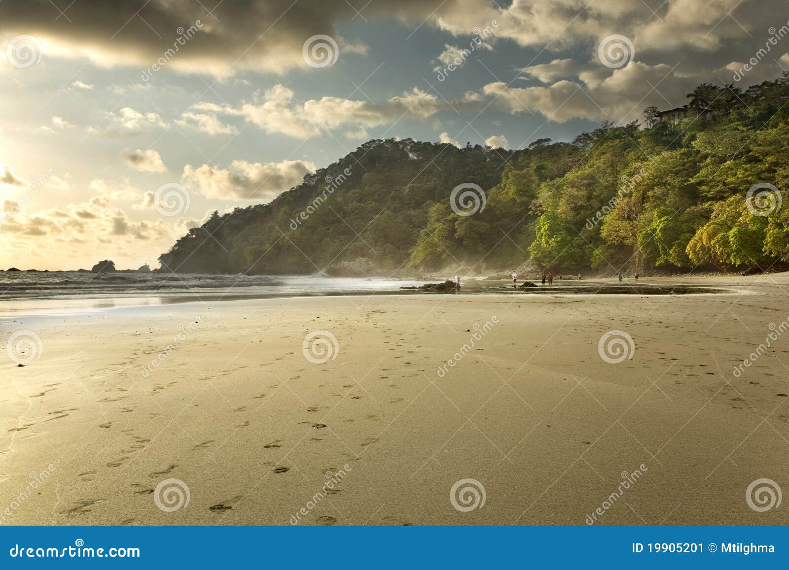 Costa Rica Beach at Sunset stock image. Image of caribbean - 19905201