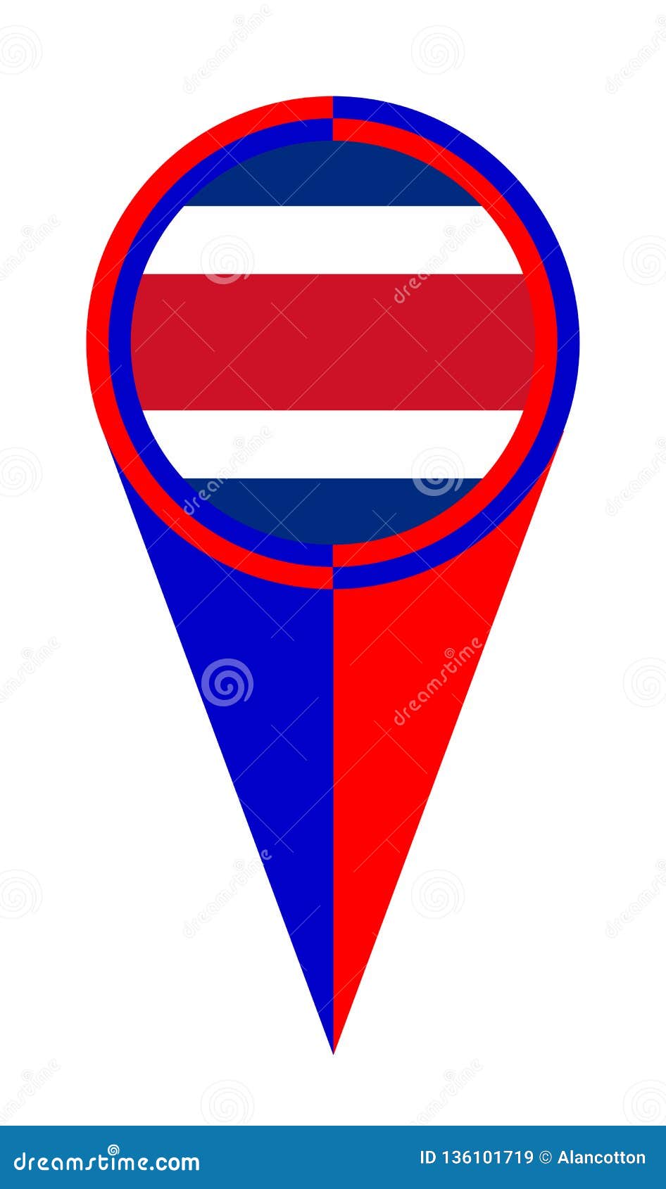 Costa Rica Map Pointer Location Flag Stock Vector - Illustration of ... Costa Rica Map Pointer Location Flag Stock Vector - Illustration of ...
