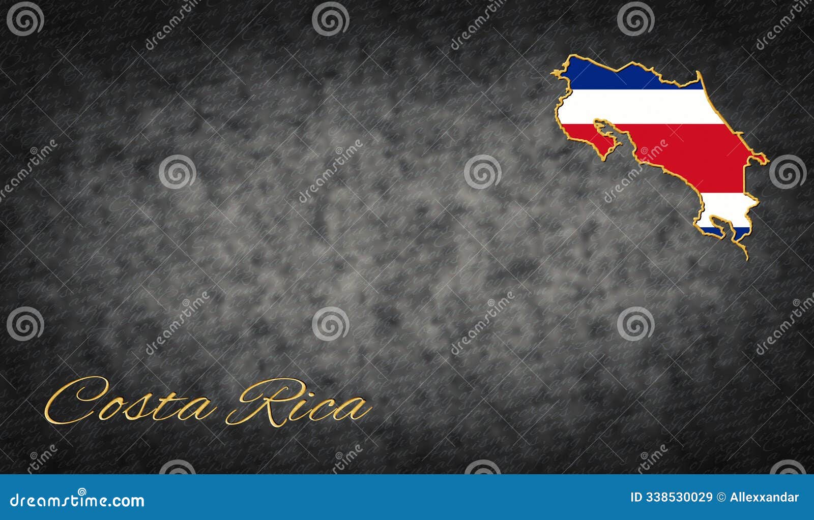 Costa Rica Symbols, Map of Costa Rica Stock Image - Image of flora ...