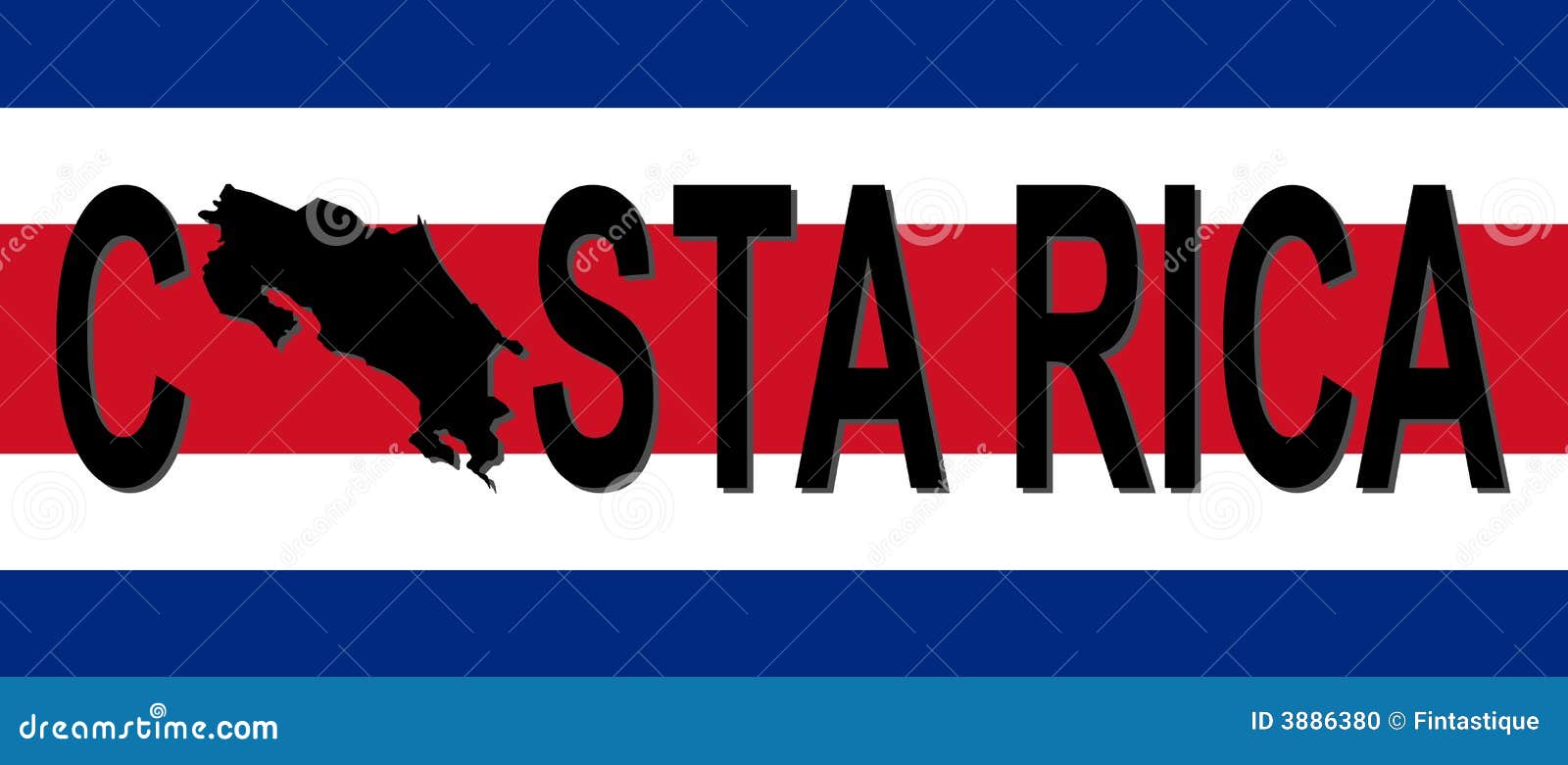 Costa Rica text with map stock vector. Illustration of text - 3886380