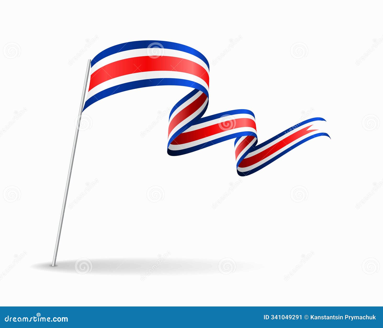 Costa Rican Flag Wavy Background Layout. Vector Illustration. Stock ...