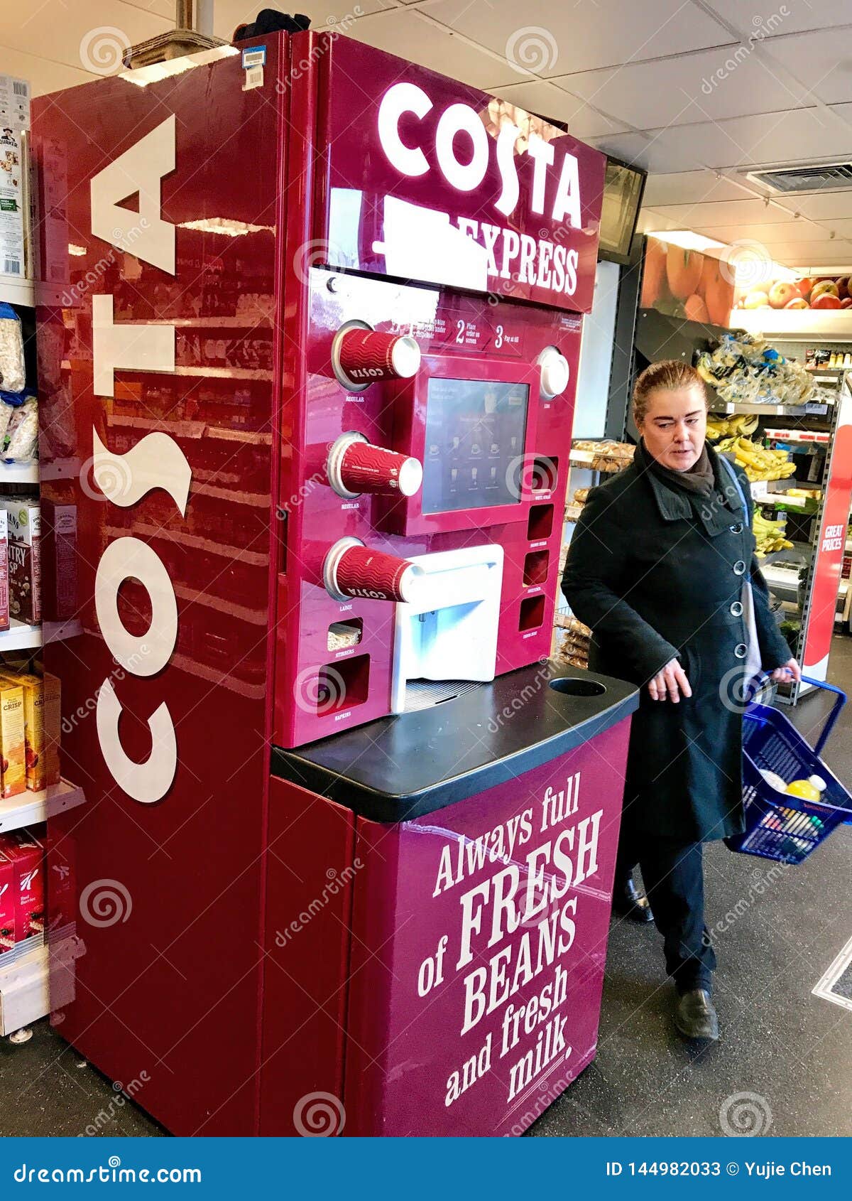 COSTA self serve machine editorial stock photo. Image of facilities ...