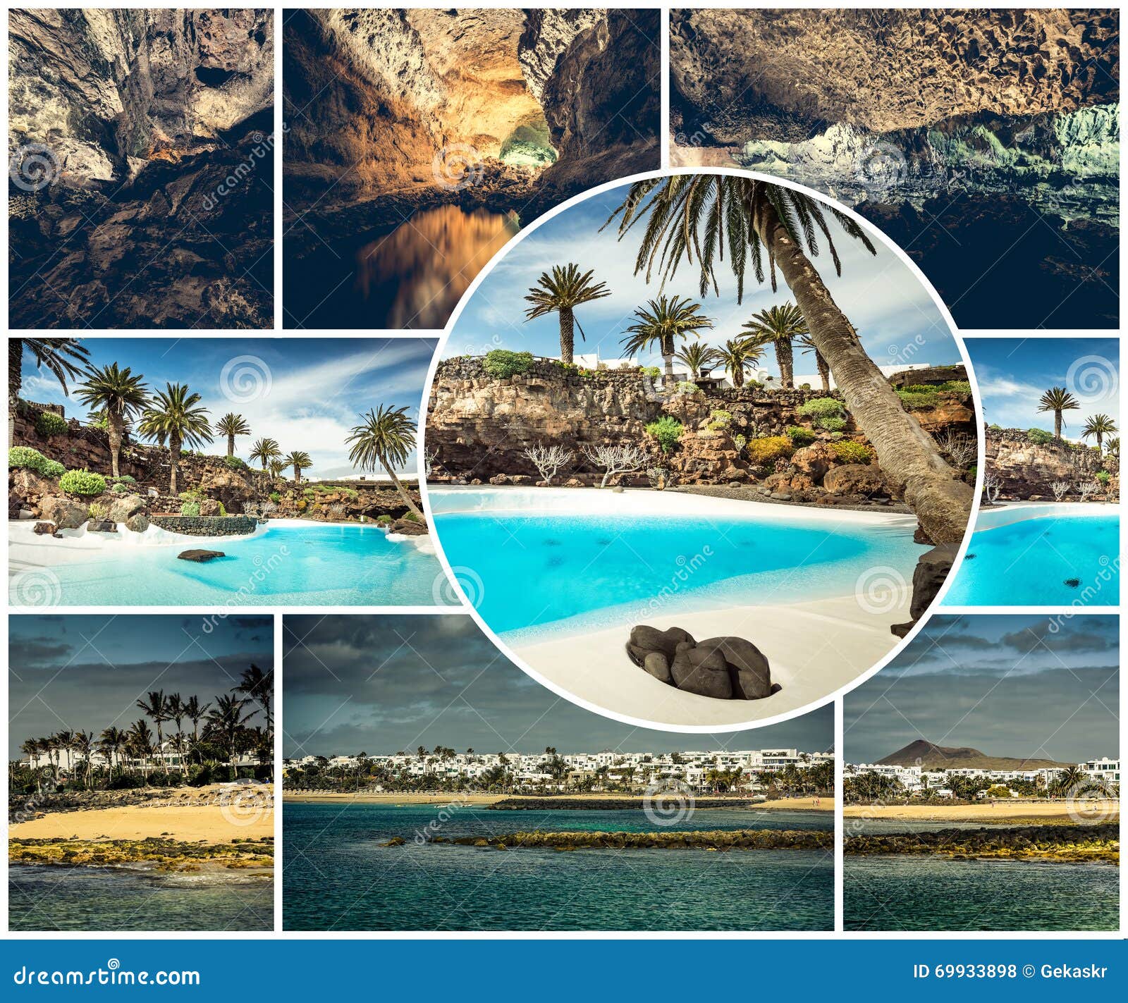 Costa Y Lagos Rocosos De Lanzarote Foto de archivo - Imagen de orilla ...