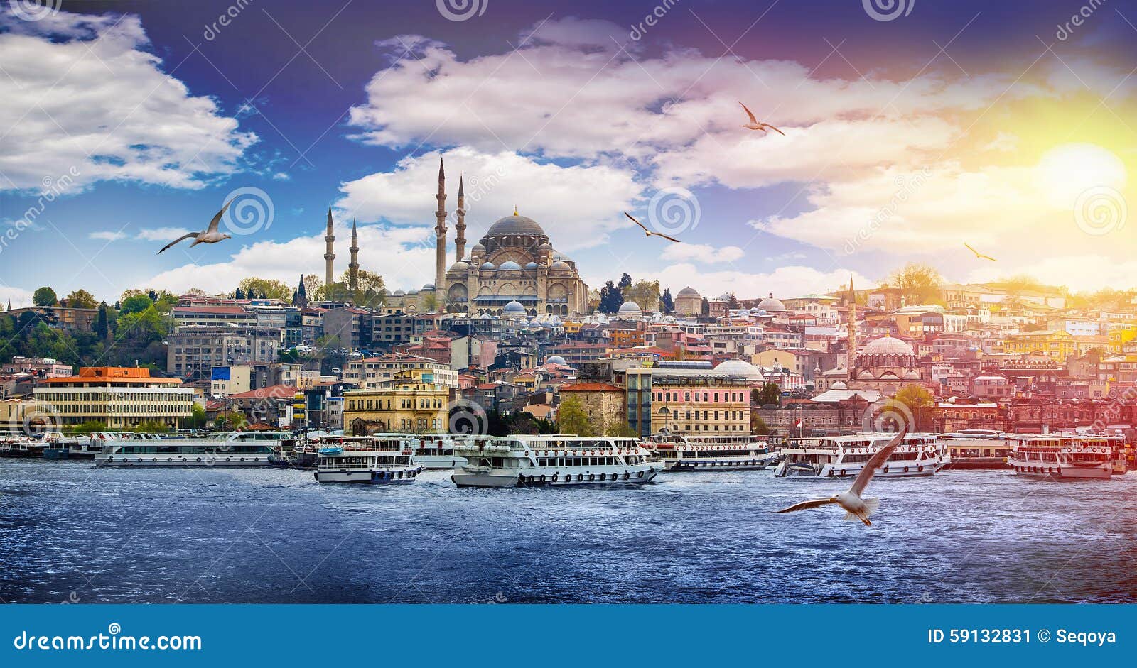 Costantinopoli La Capitale Della Turchia Immagine Stock - Immagine di ...