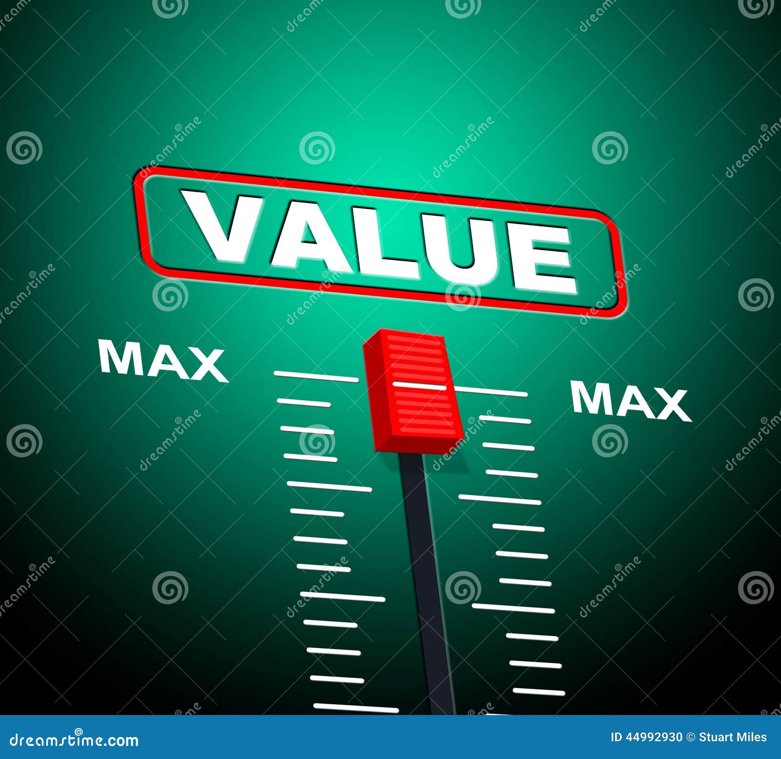 Coste De Max Represents Upper Limit and Del Valor Stock de ilustración ...