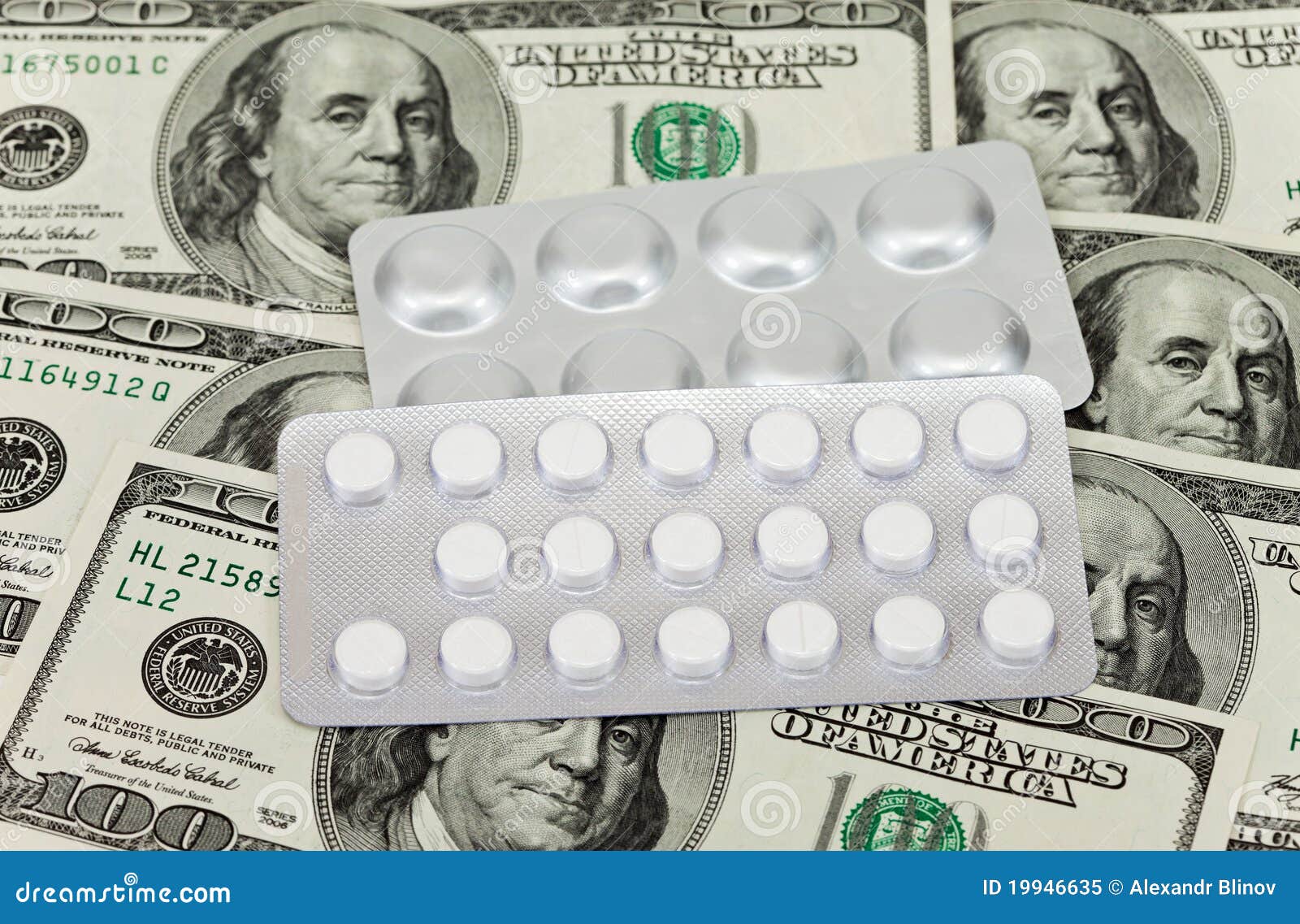 Costly daily Medication and Money Stock Image - Image of bill, sickness ...