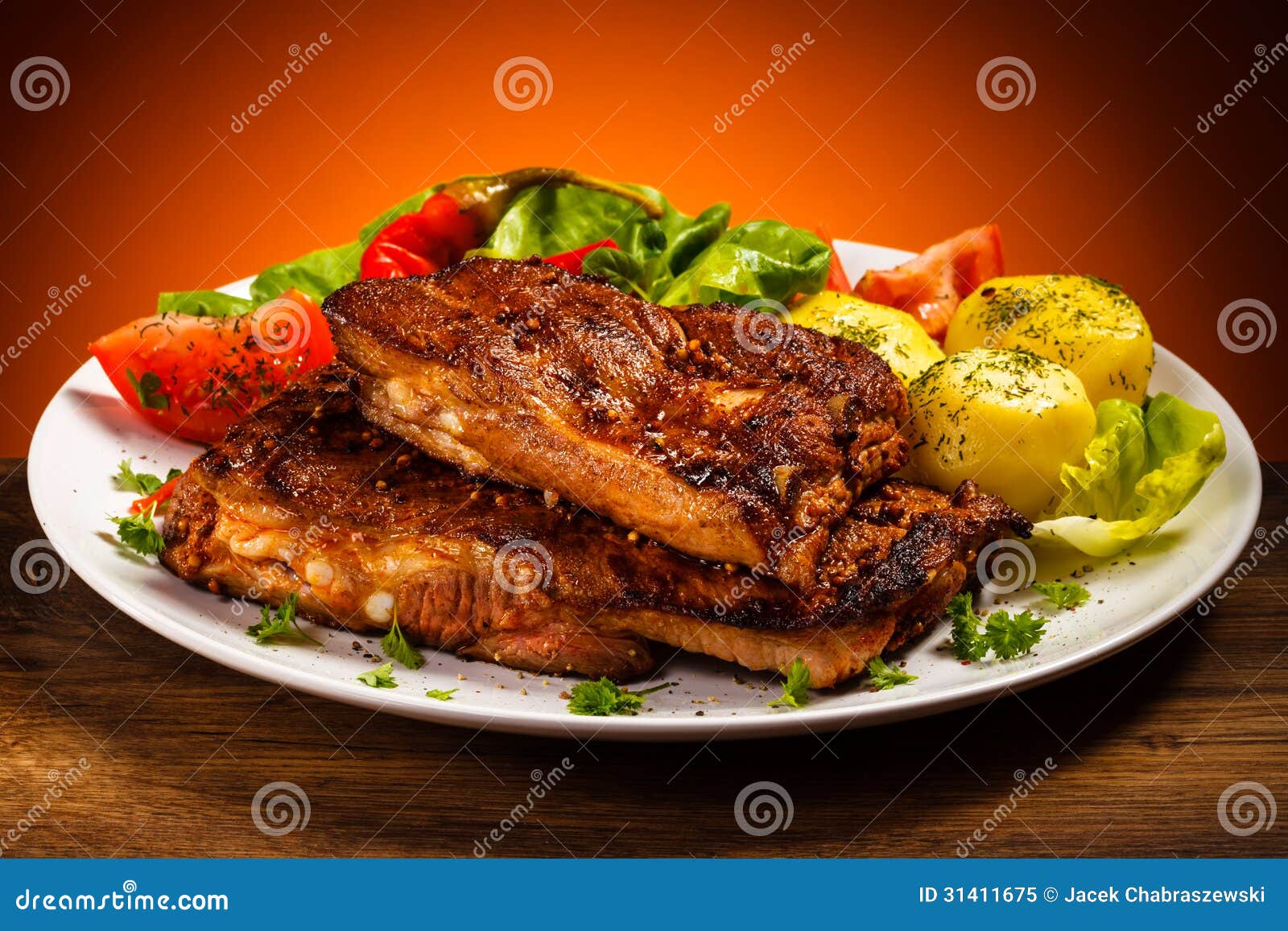 Costole arrostite saporite immagine stock. Immagine di buongustaio ...